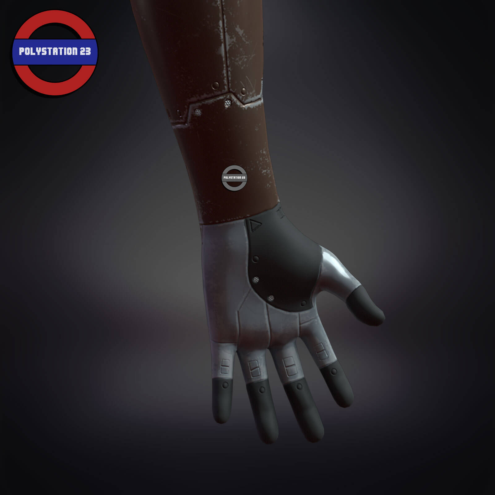 Sci-Fi Cyborg Prosthetic Arm V5 Game Ready Low Poly 3D Model by ...
