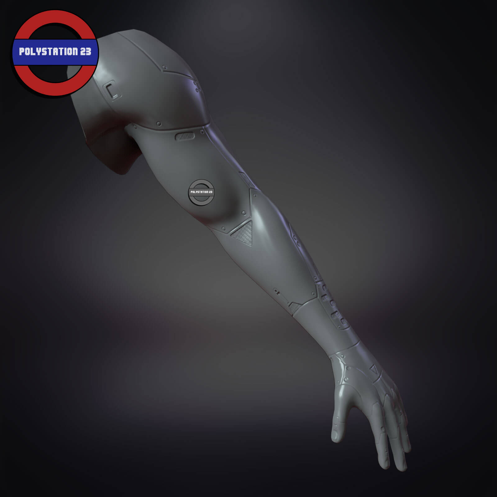 Sci-Fi Cyborg Prosthetic Arm V5 Game Ready Low Poly 3D Model by ...