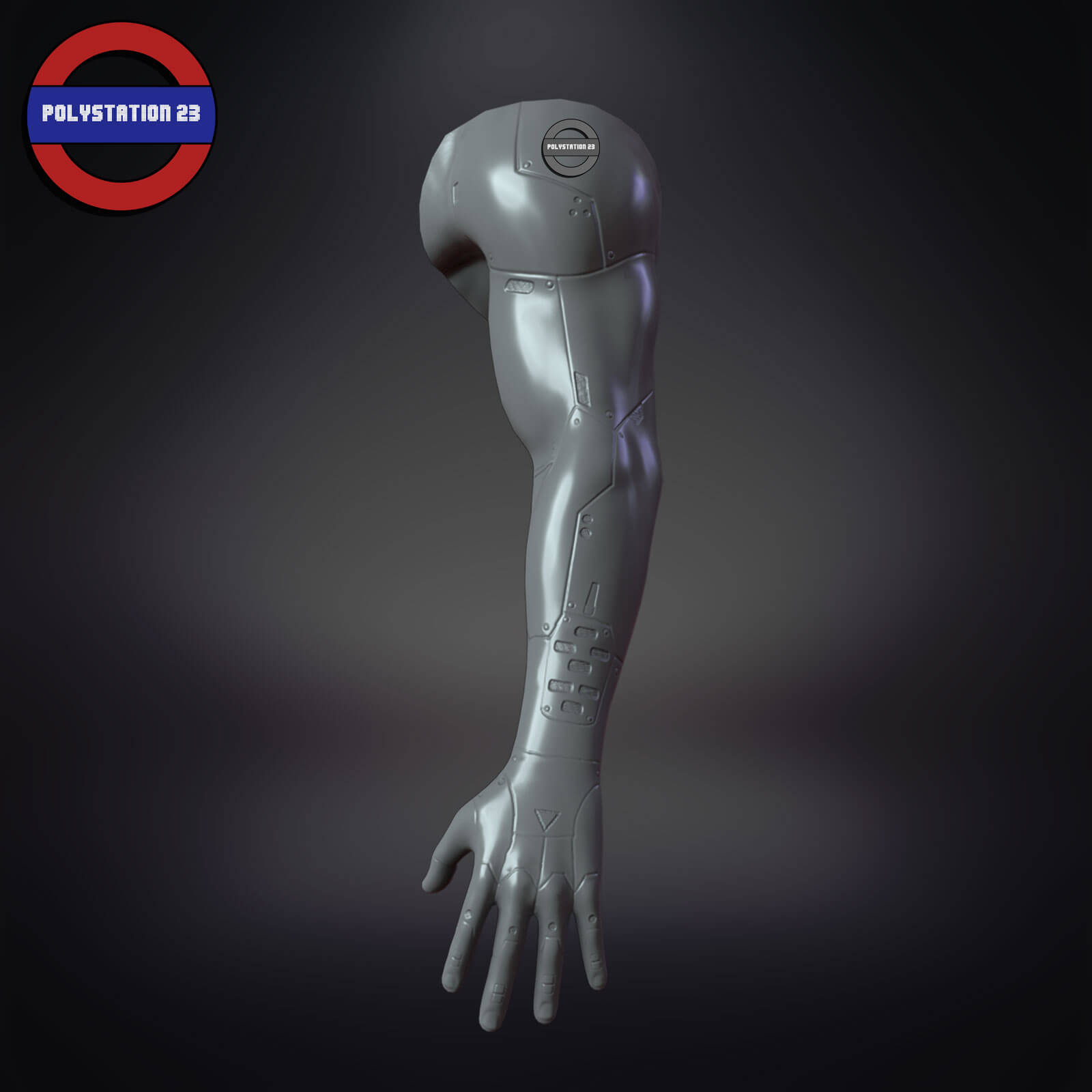 Sci-Fi Cyborg Prosthetic Arm V5 Game Ready Low Poly 3D Model by ...