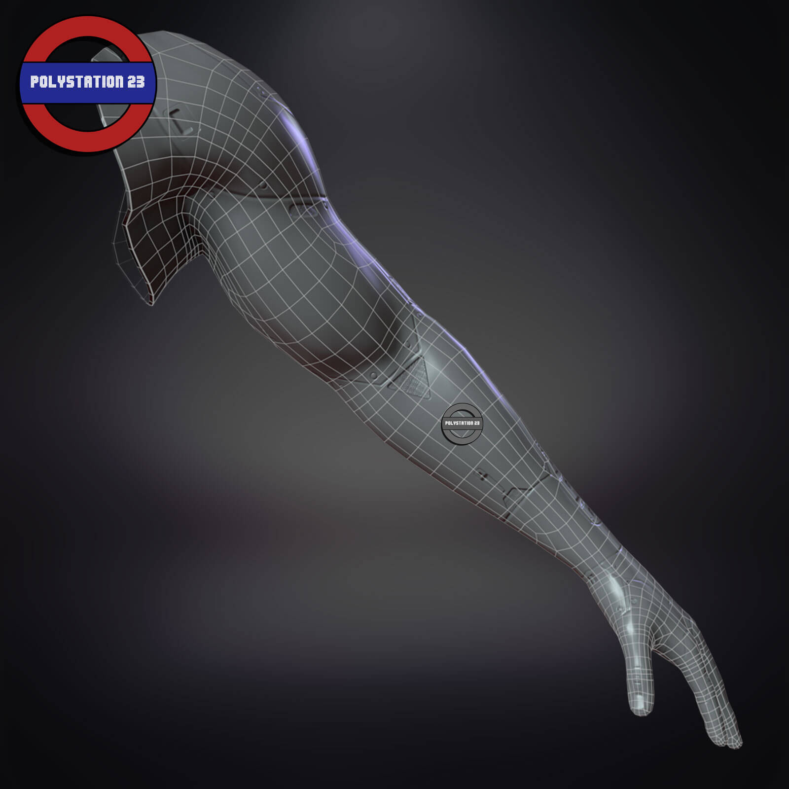 Sci-Fi Cyborg Prosthetic Arm V5 Game Ready Low Poly 3D Model by ...