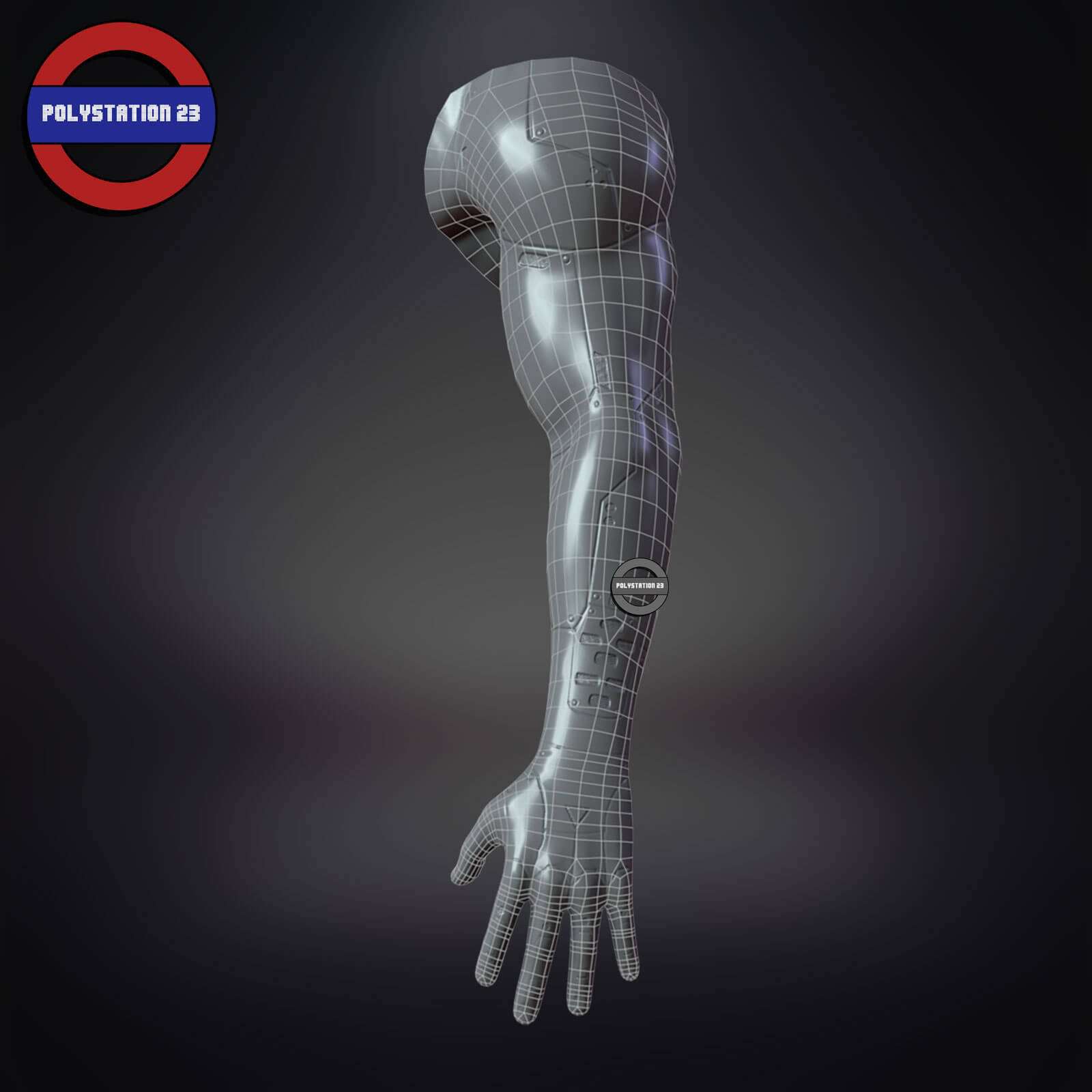 Sci-Fi Cyborg Prosthetic Arm V5 Game Ready Low Poly 3D Model by ...