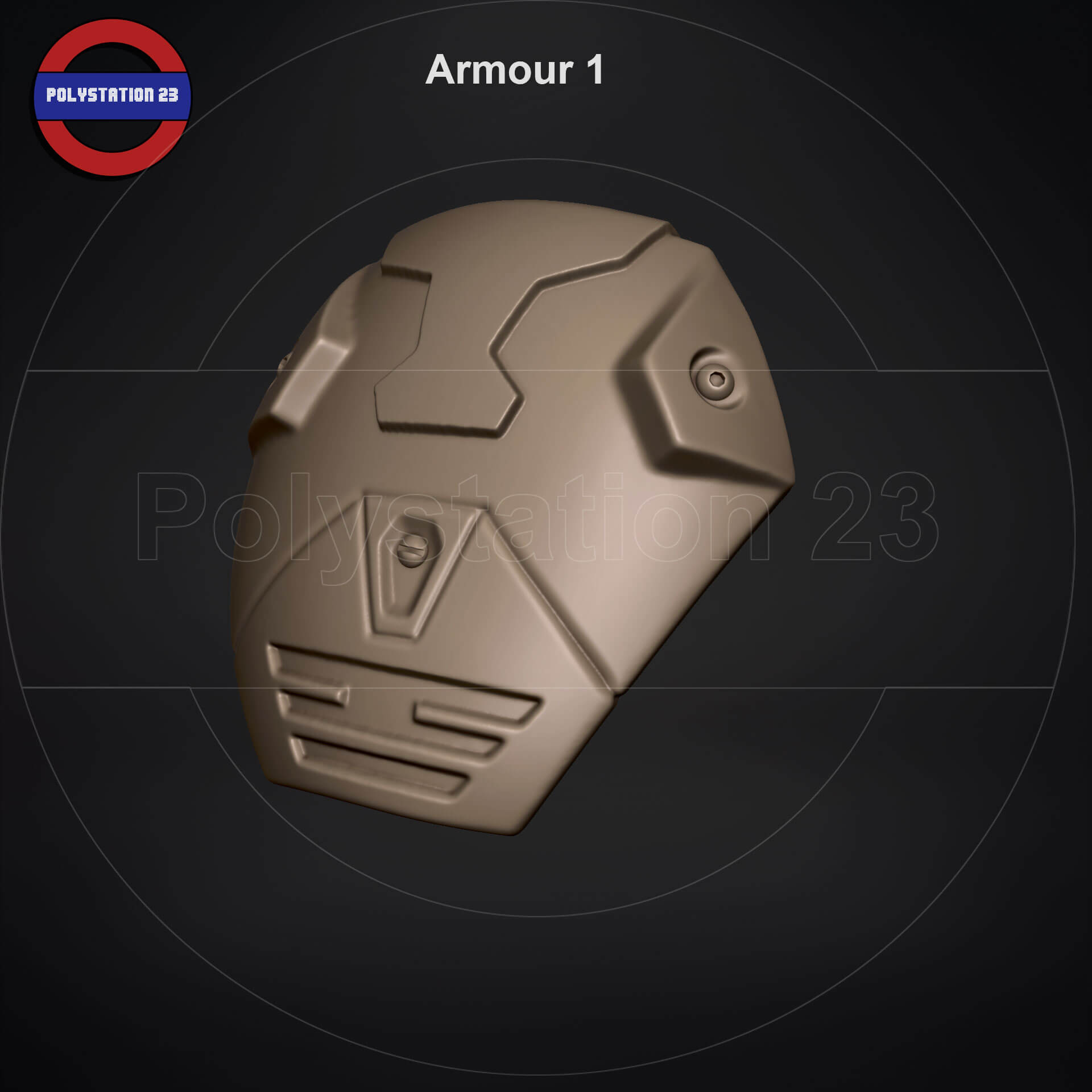 Sci-Fi Shoulder Armor Kitbash V1 Pack of 5 3D Model by anshu3dartist