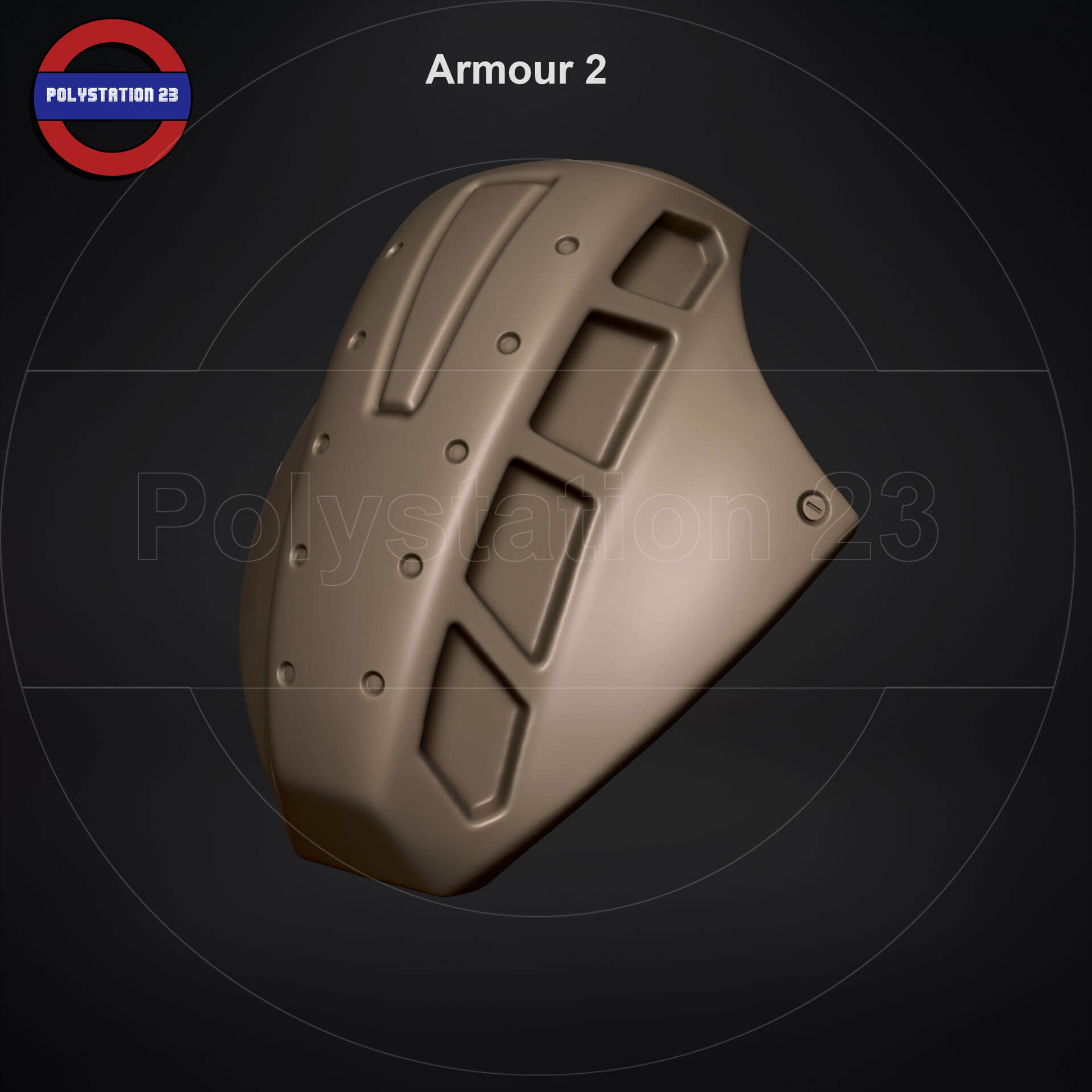 Sci-Fi Shoulder Armor Kitbash V1 Pack of 5 3D Model by anshu3dartist
