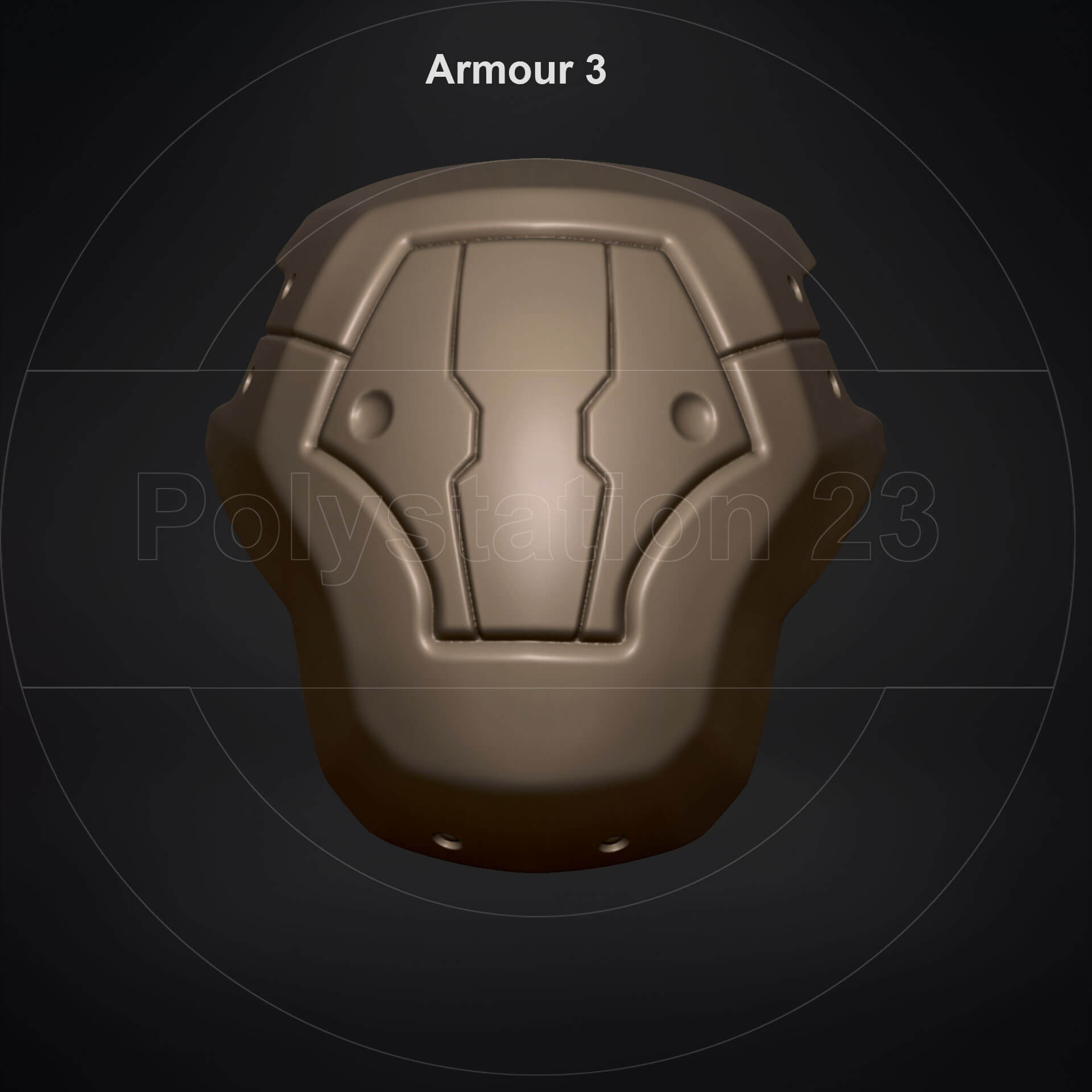 Sci-Fi Shoulder Armor Kitbash V1 Pack of 5 3D Model by anshu3dartist