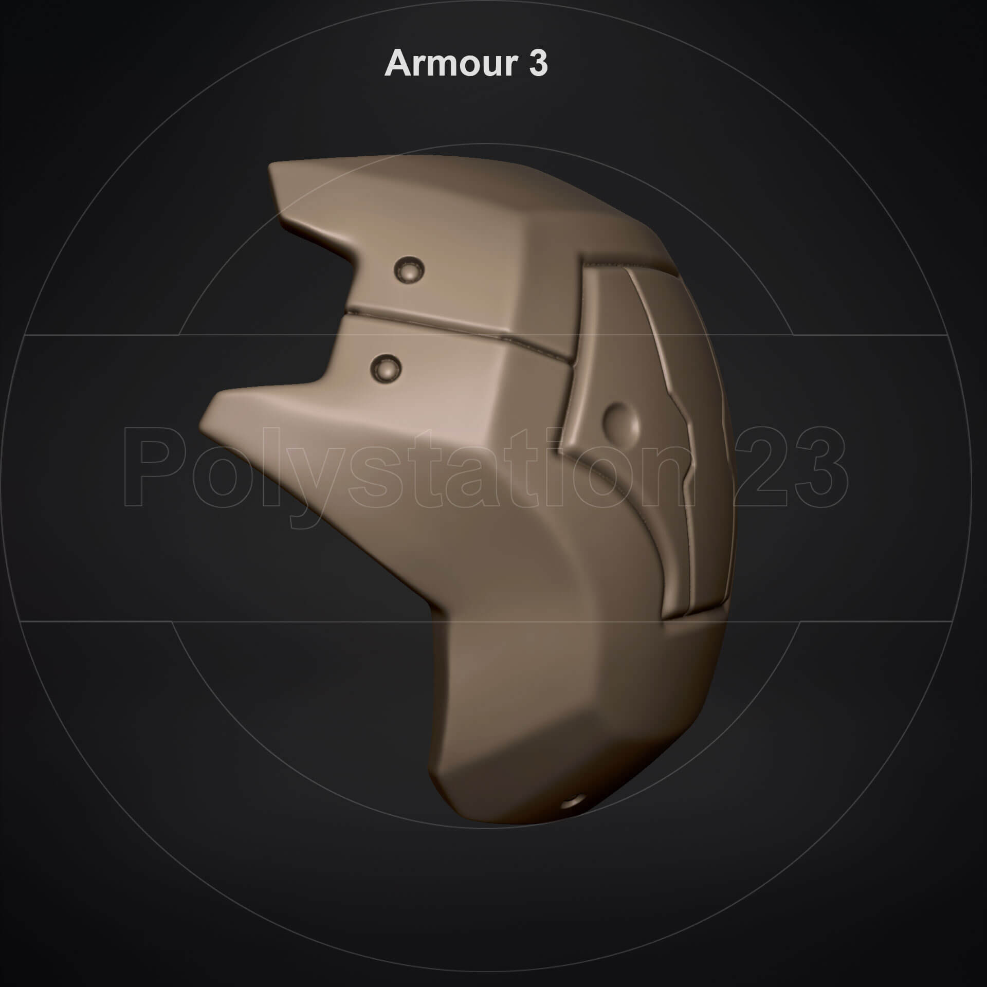 Sci-Fi Shoulder Armor Kitbash V1 Pack of 5 3D Model by anshu3dartist