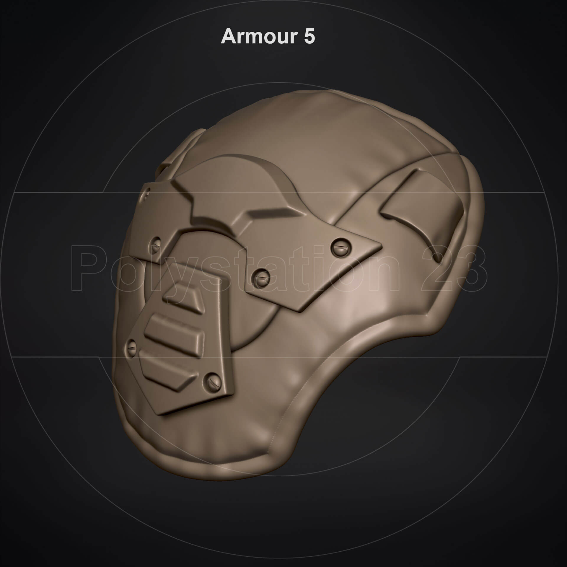 Sci-Fi Shoulder Armor Kitbash V1 Pack of 5 3D Model by anshu3dartist