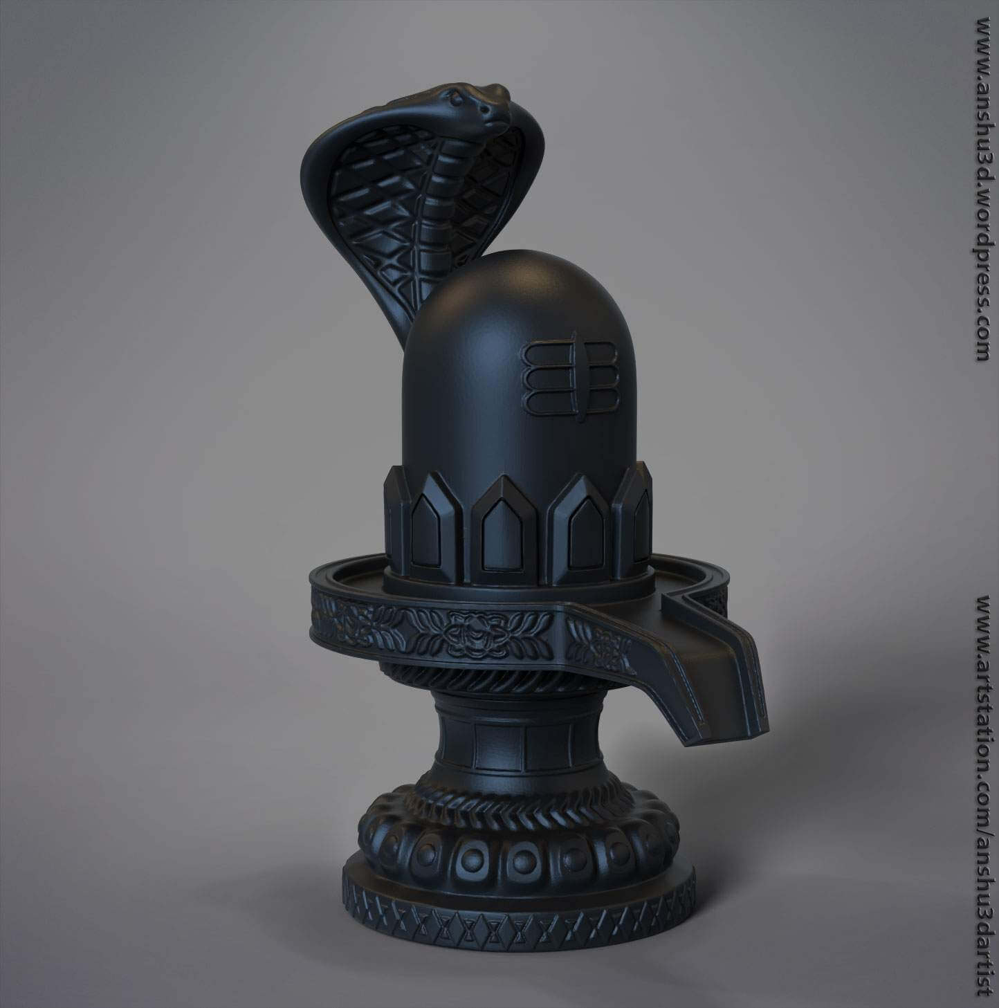 Shivling Lord Shiva Ling - 3D Model by anshu3dartist