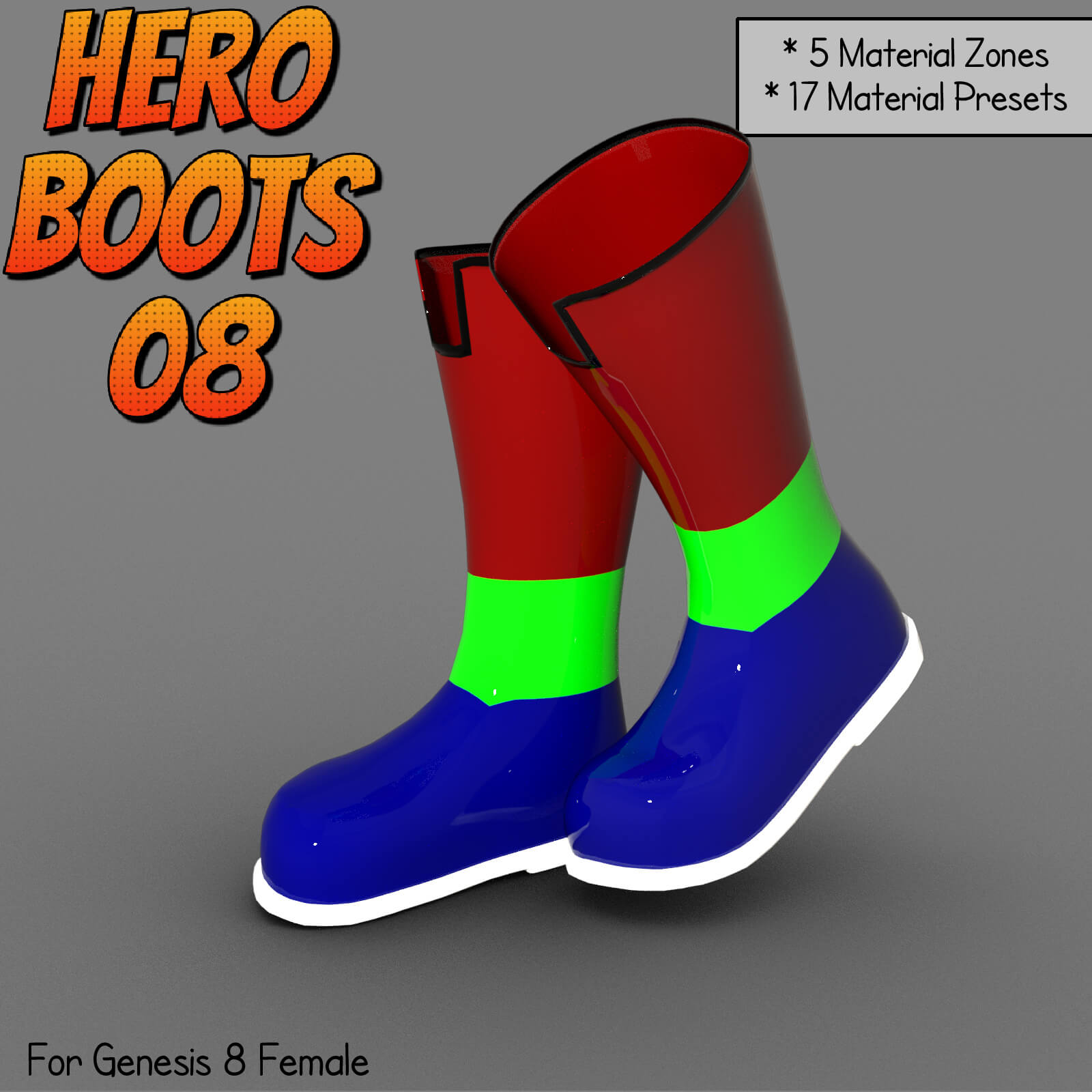 Hero Boots 08 for G8F - Daz Content by AntonioCC