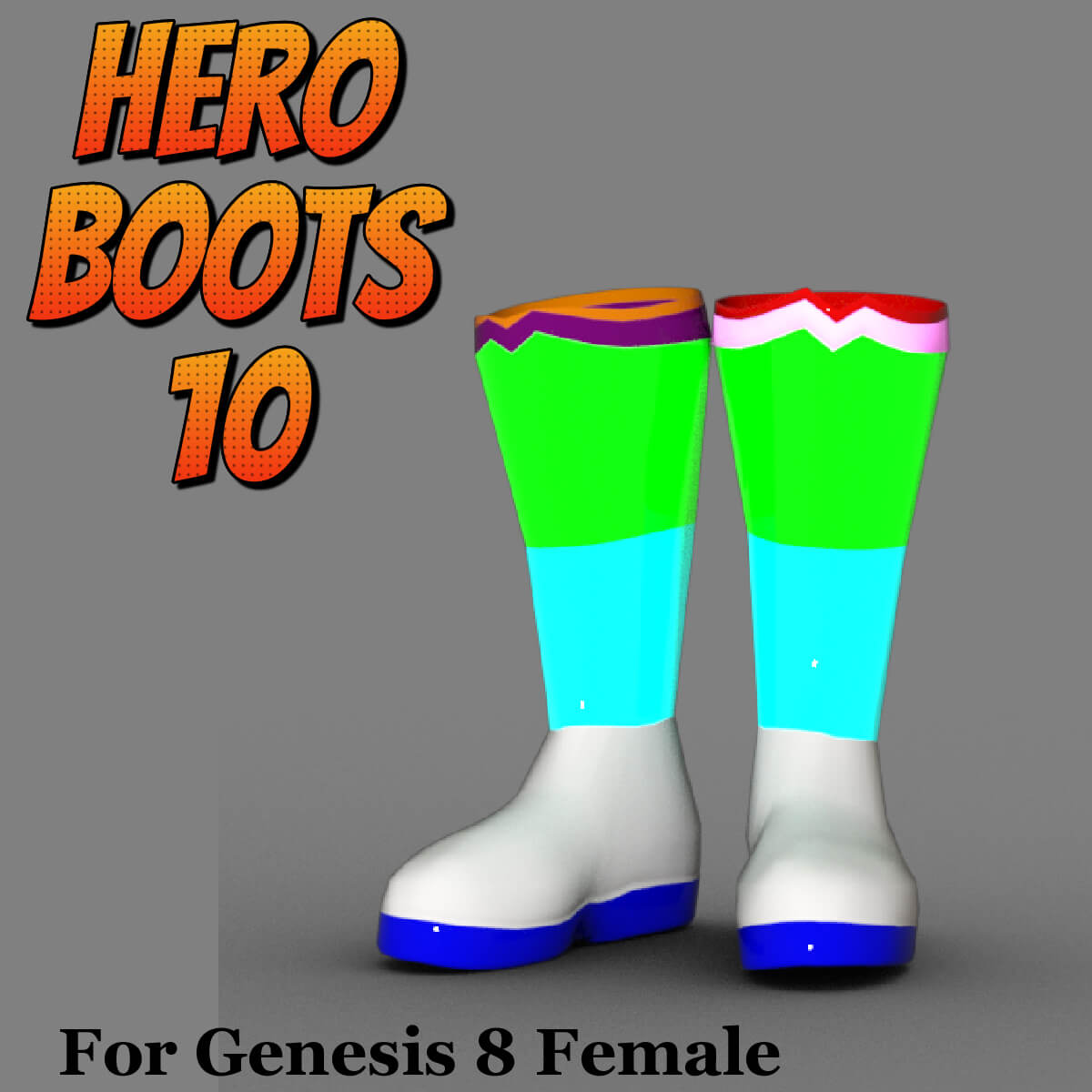 Hero Boot 10 for Genesis 8 Female - Daz Content by AntonioCC