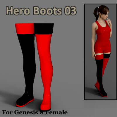 Hero Boots 03 for G8F - Daz Content by AntonioCC