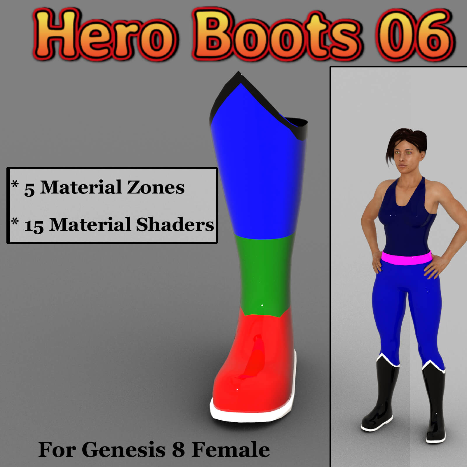 Hero Boots 06 for G8F - Daz Content by AntonioCC