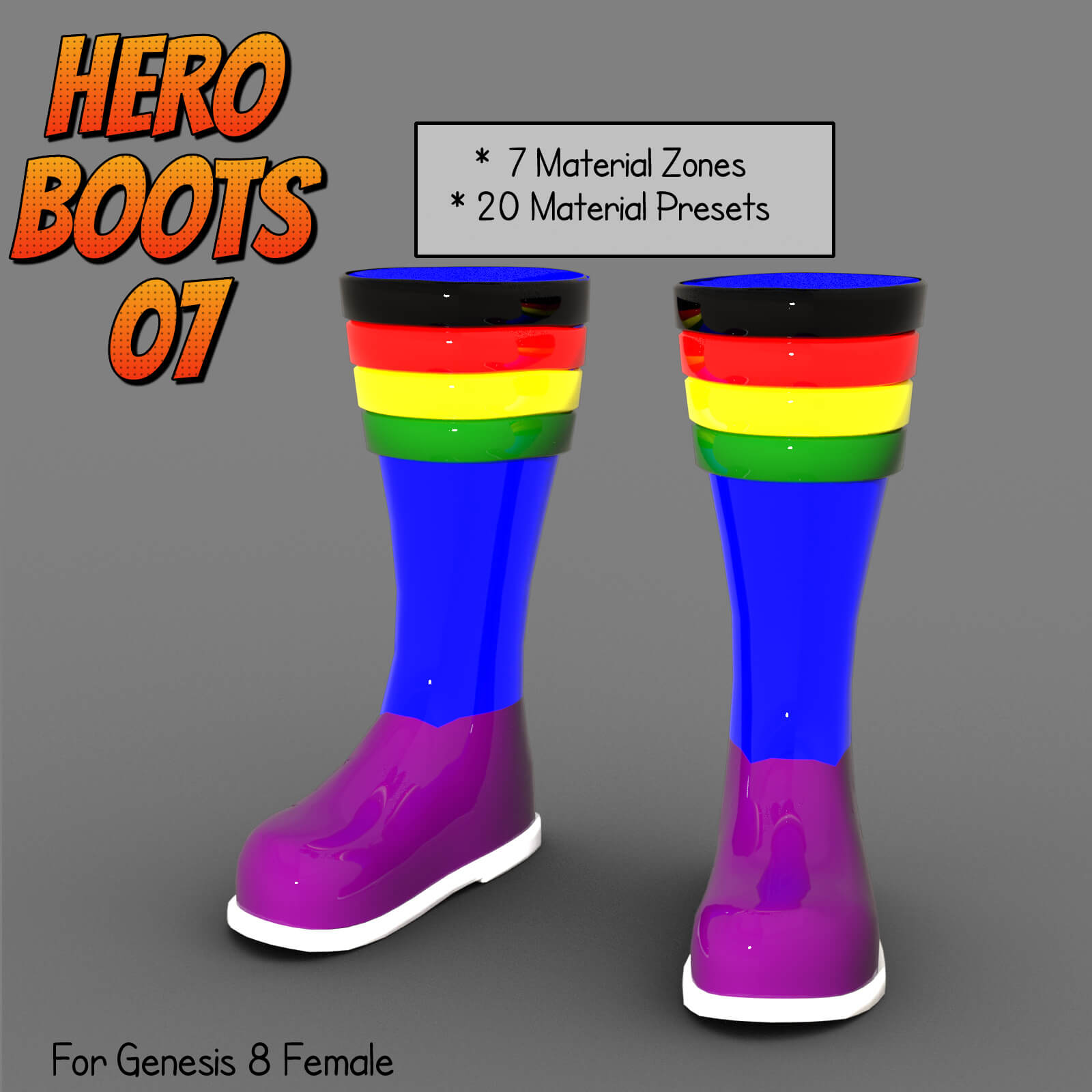 Hero Boots 07 for G8F - Daz Content by AntonioCC