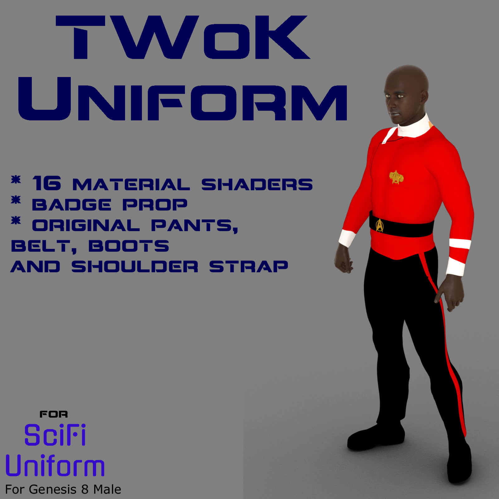 The Wrath of Khan Uniform for Sci-Fi Uniform for G8M Free Daz Content ...