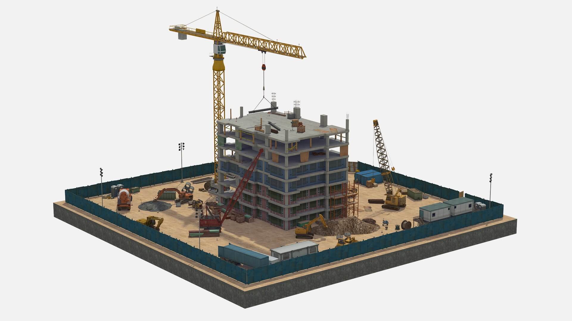 Under Construction Scene 1 - 3D Model by Antony Kovalsky