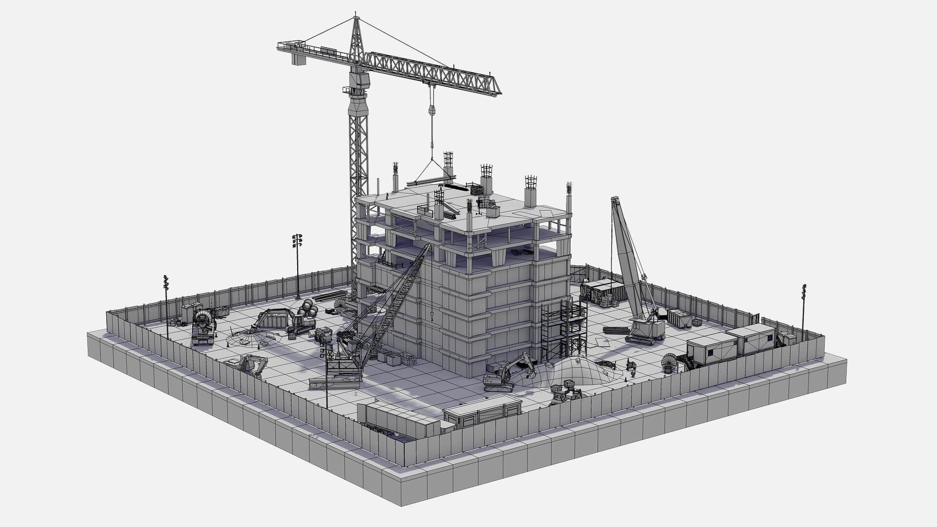 Under Construction Scene 1 - 3D Model by Antony Kovalsky