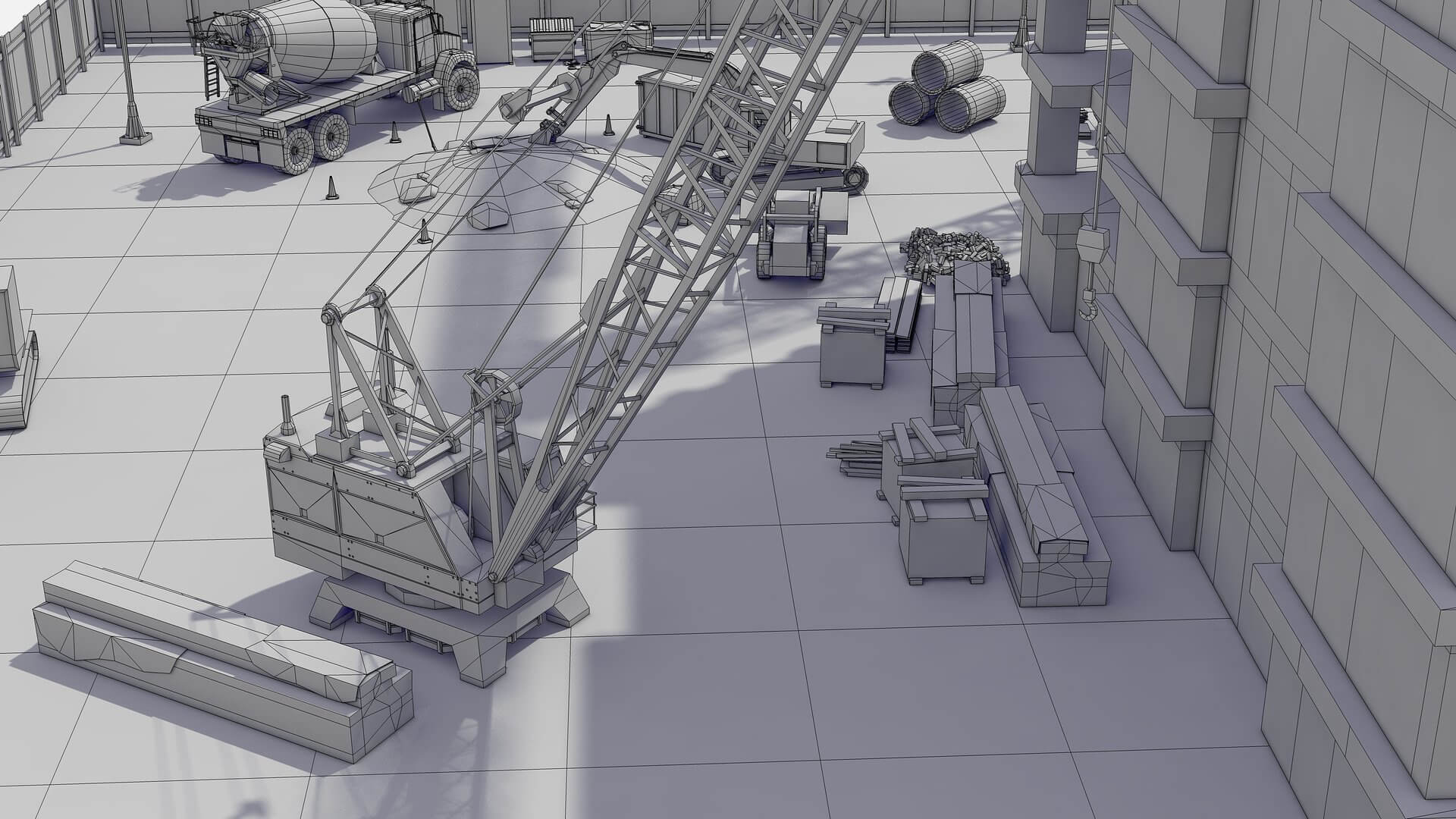 Under Construction Scene 1 - 3D Model by Antony Kovalsky