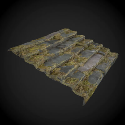 Ruined Stairs - 3D Model by Antwo3d