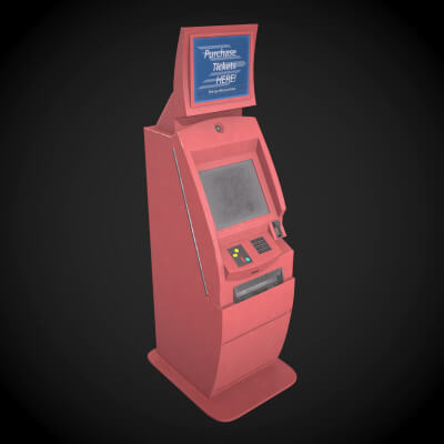 Ticket Machine Terminal - 3D Model by Antwo3d