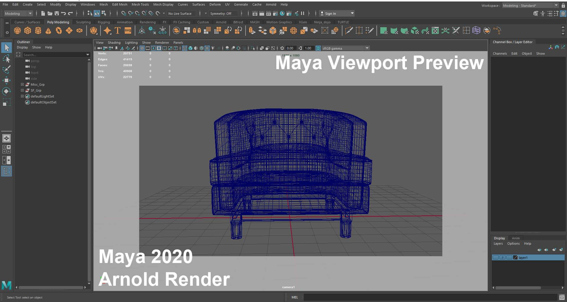 Curved Sofa Couch - 3D Model by Anuradha pandit