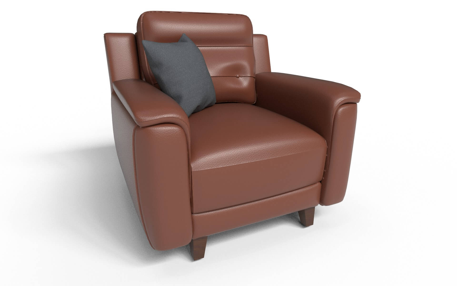Leather Sofa 3D Render, Digital Art by Anuradha pandit