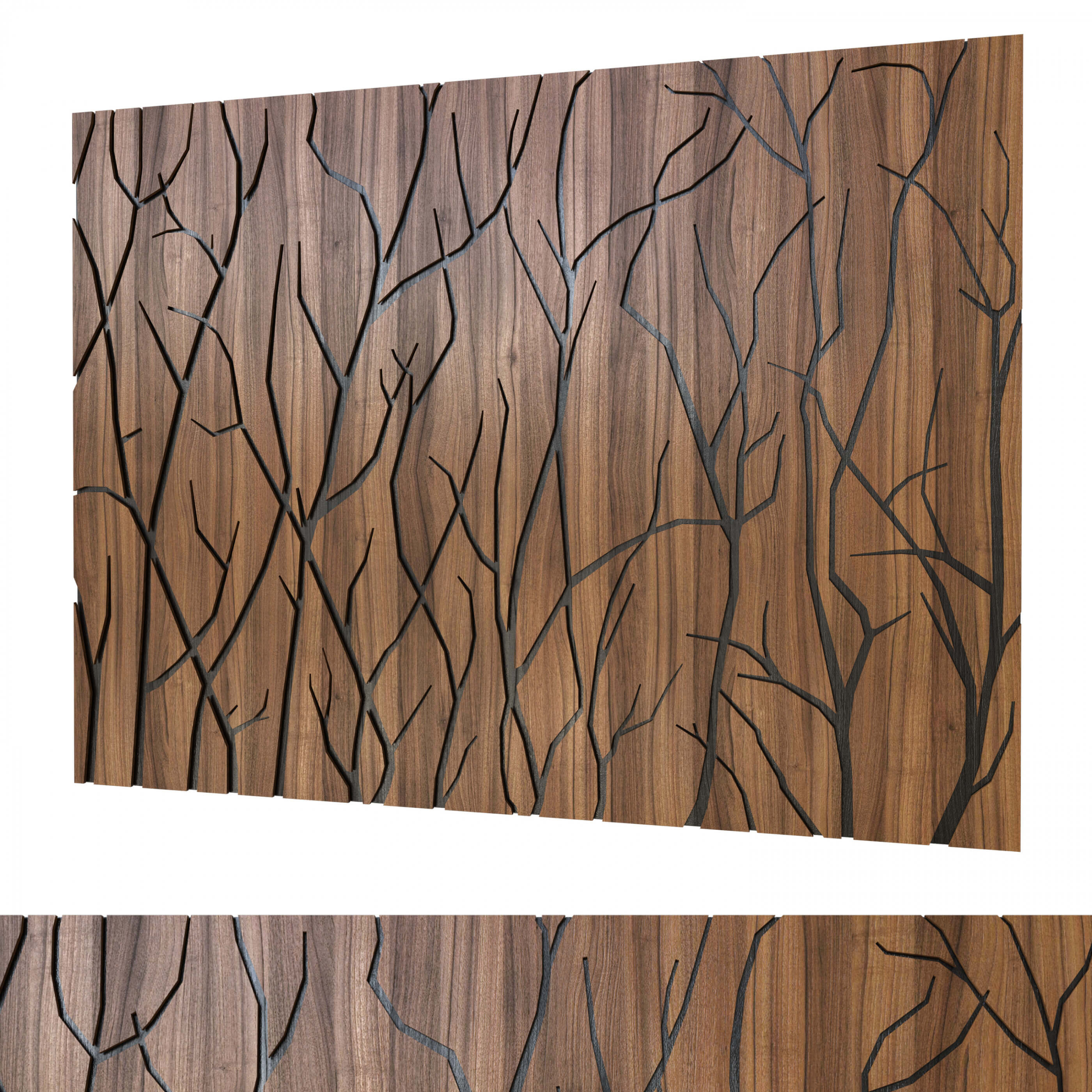Decorative Wall Panel Forest - 3D Model by aoki_07
