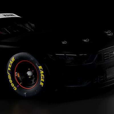 NASCAR Xfinity Series Ford Dark Horse 2024/2025 3D Model by ApexRace Models