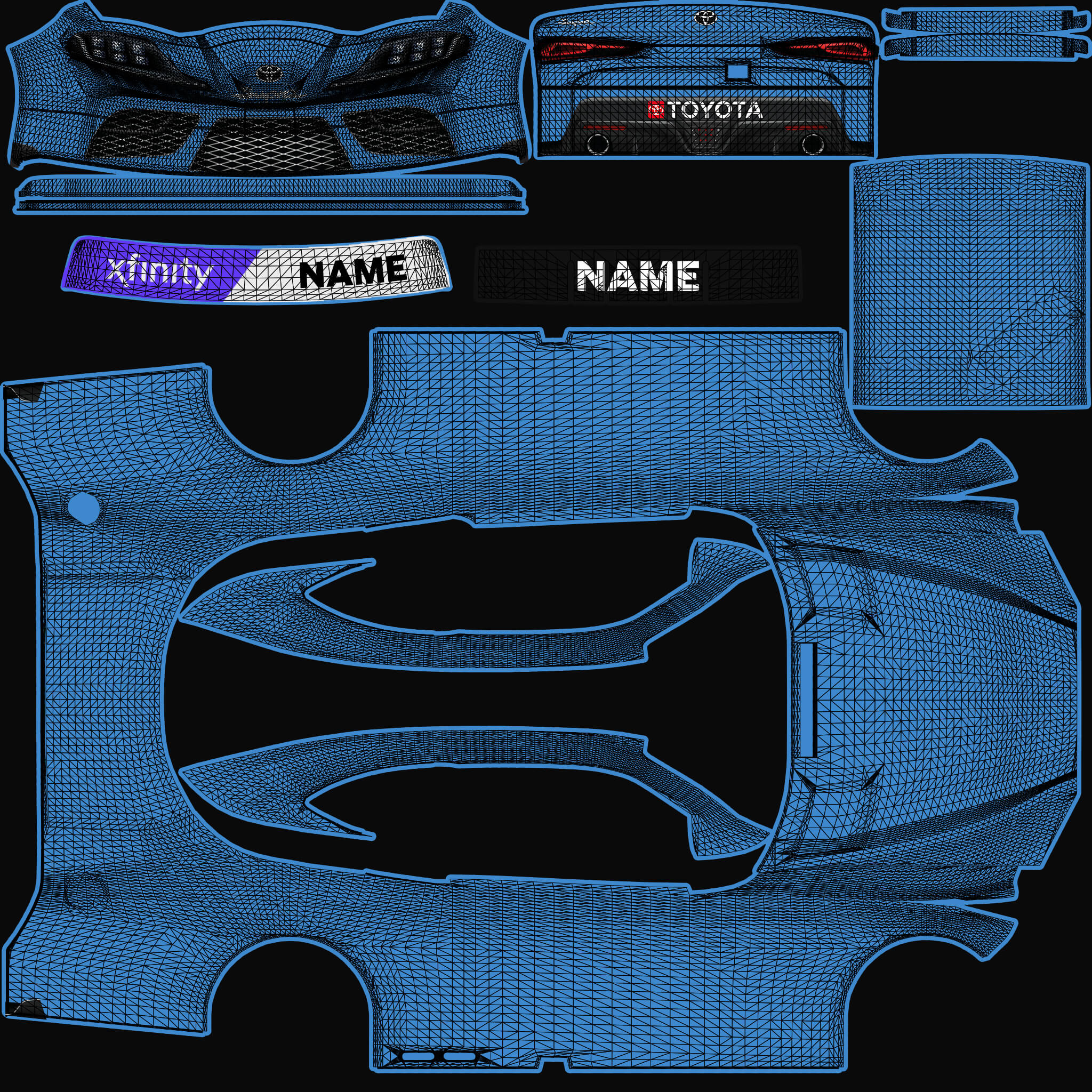 NASCAR Xfinity Series Toyota Supra 2019/2025 3d Model by ApexRace Models