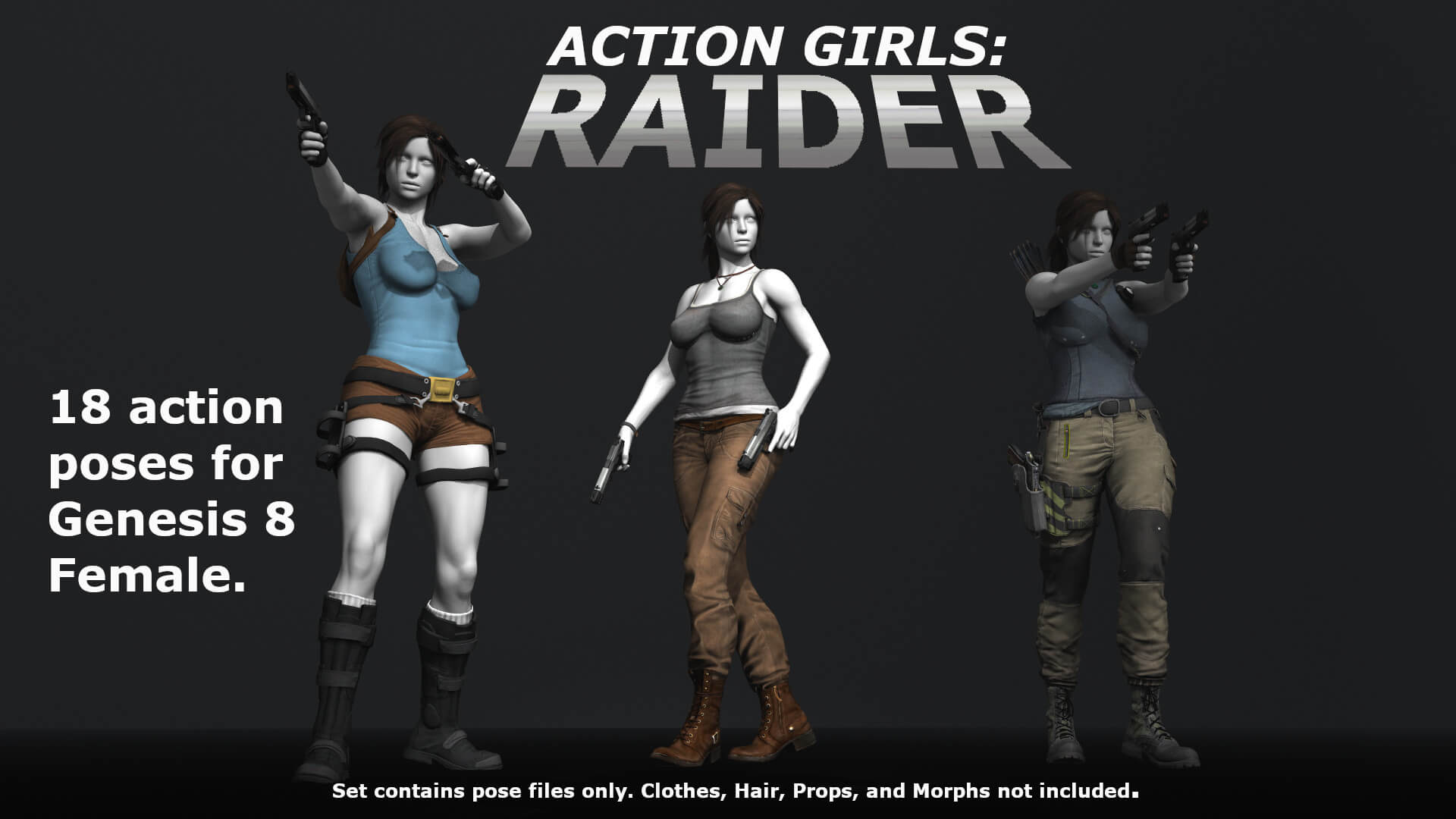 Action Girls: Raider for Genesis 8 Female - Daz Content by Apocalypse3DX