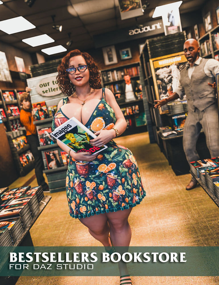 Bestsellers Bookstore Environment for DAZ Studio by Appeal 2 Audacity