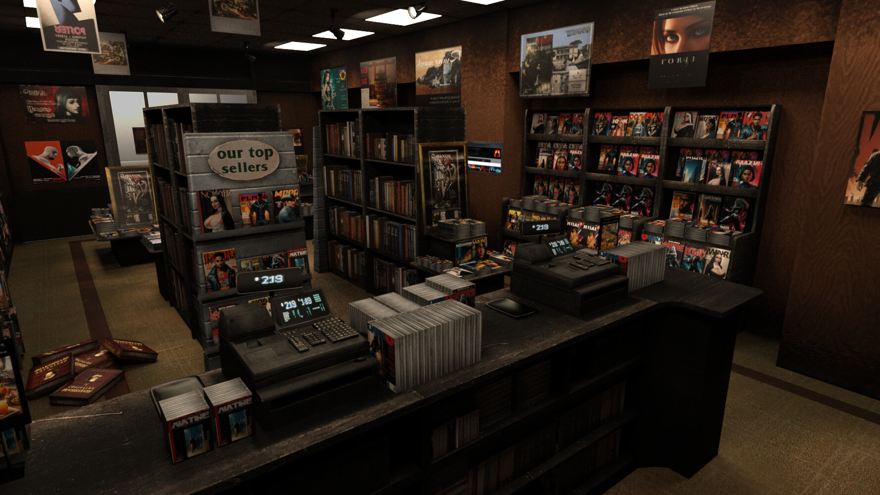 Bestsellers Bookstore Environment for DAZ Studio by Appeal 2 Audacity