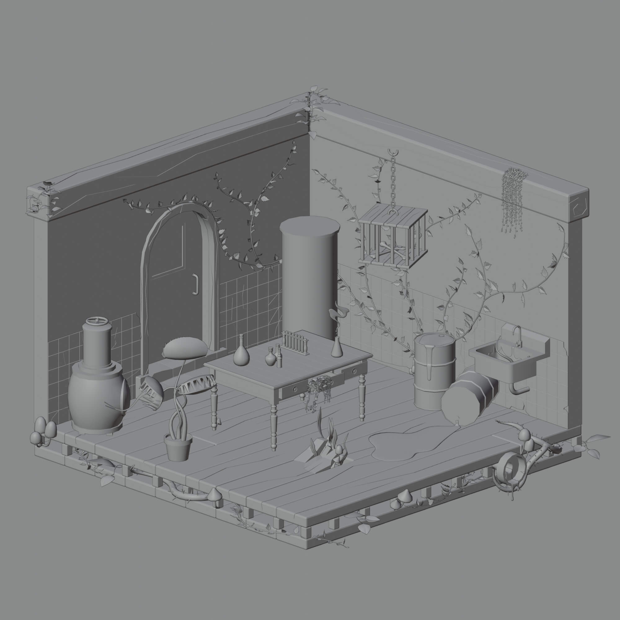 Abandoned Laboratory - 3D Model by ApprenticeRaccoon