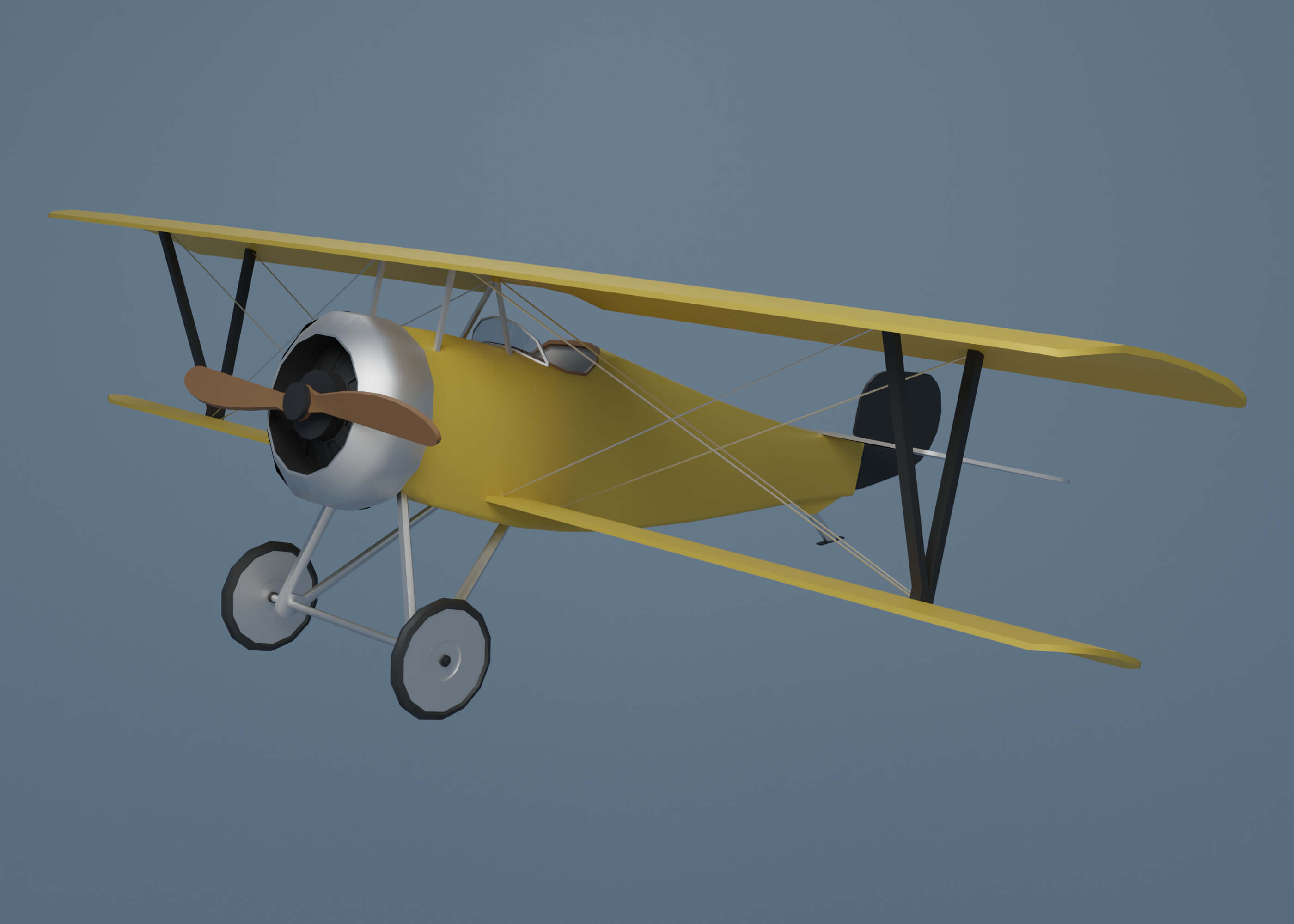 Airplane - Biplane 3D Model by ApprenticeRaccoon