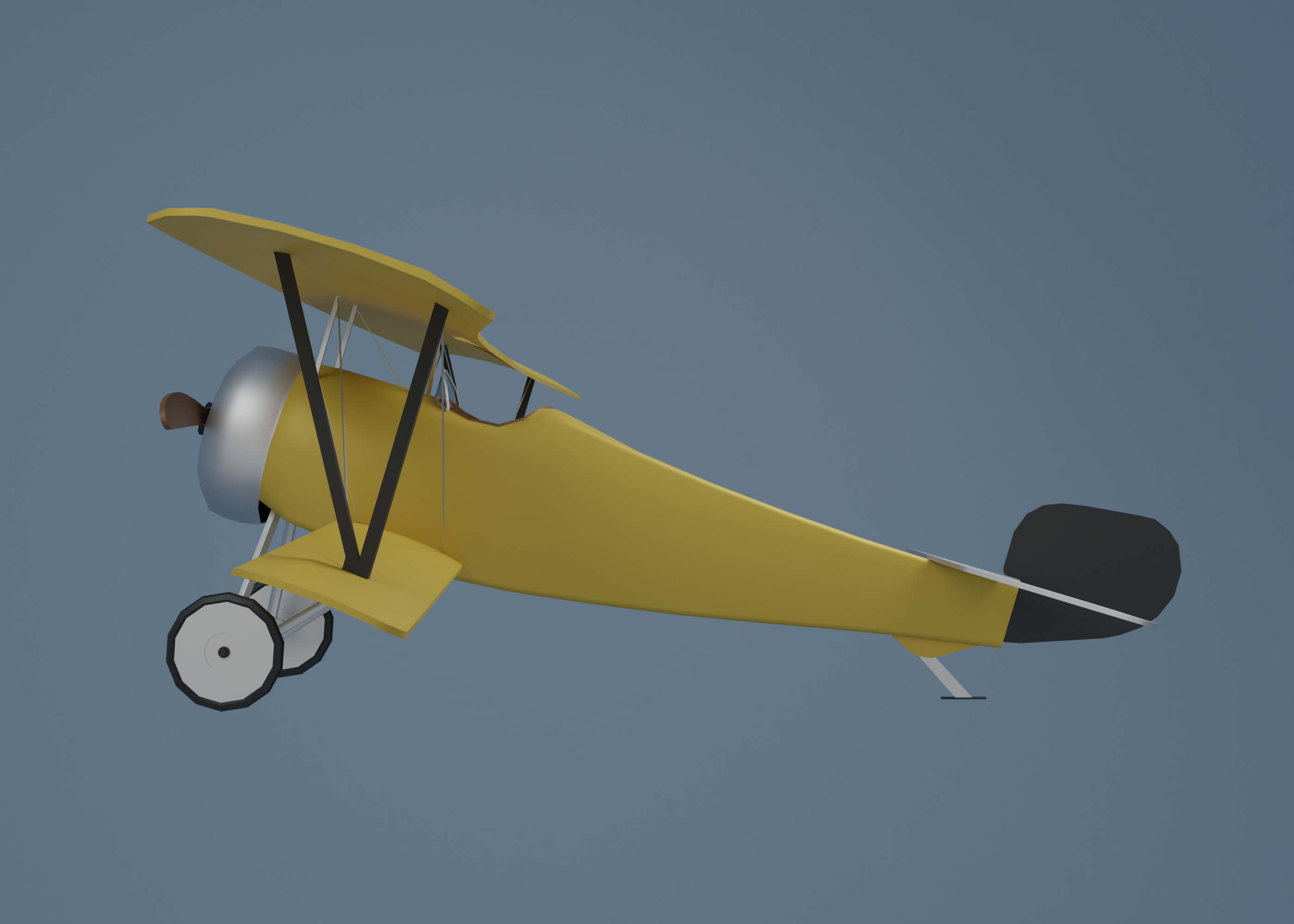 Airplane - Biplane 3D Model by ApprenticeRaccoon