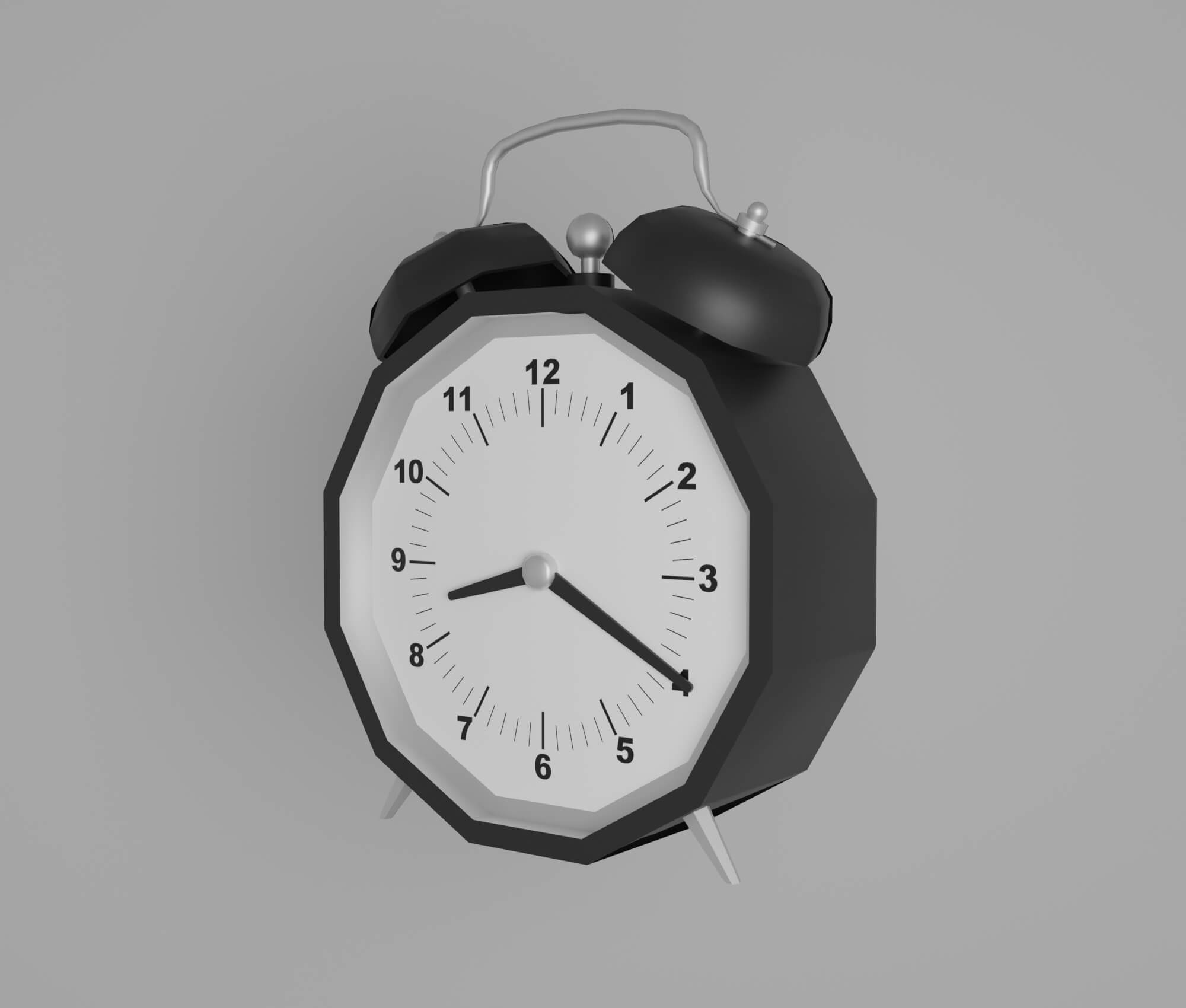 Alarm Clock - Clock 3D Model by ApprenticeRaccoon