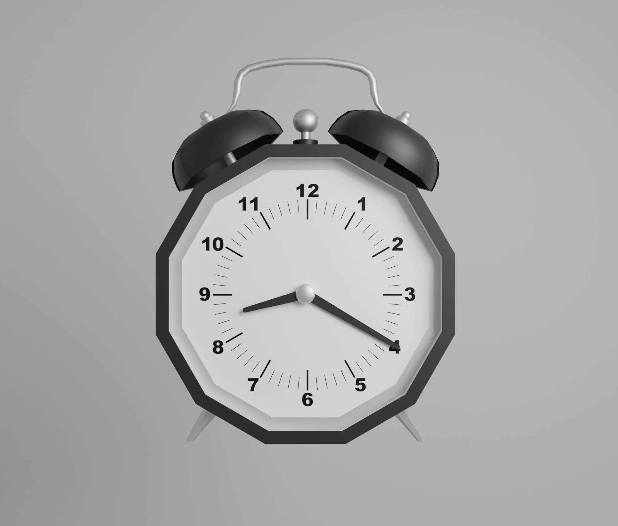Alarm Clock - Clock 3D Model by ApprenticeRaccoon