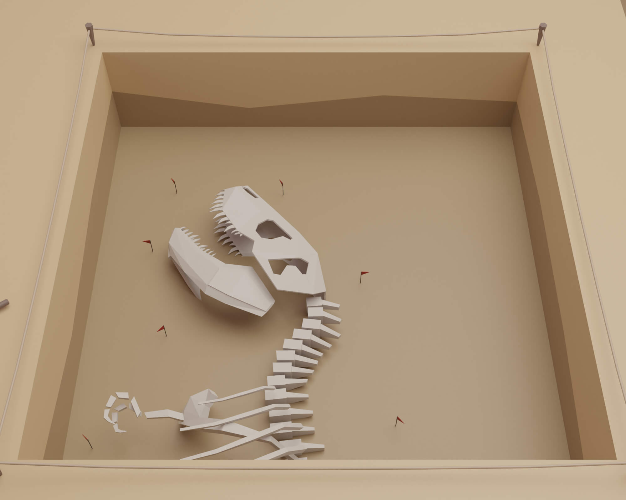 Archaeological site - 3D Model by ApprenticeRaccoon