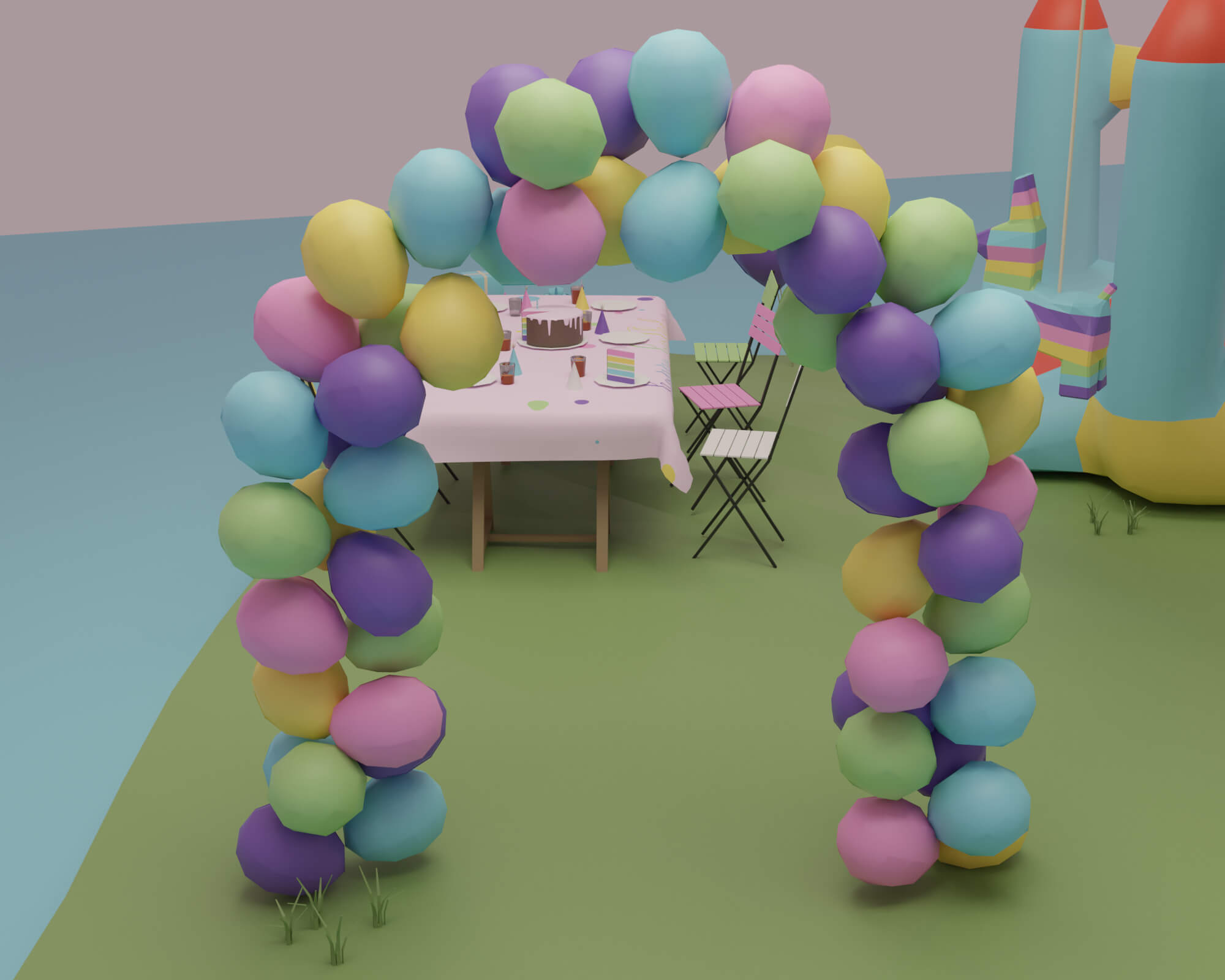 Birthday Party - 3D Model by ApprenticeRaccoon