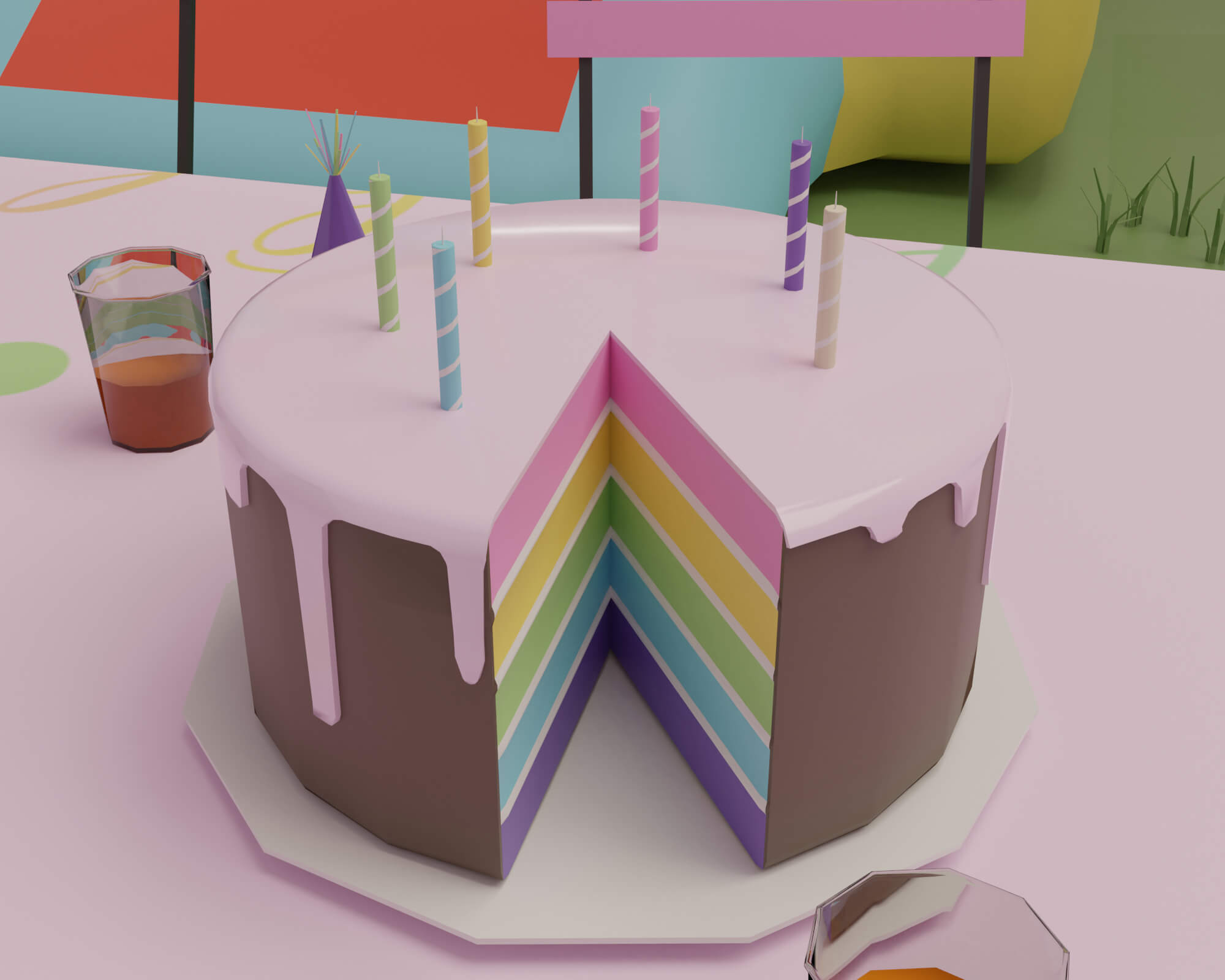 Birthday Party - 3D Model by ApprenticeRaccoon