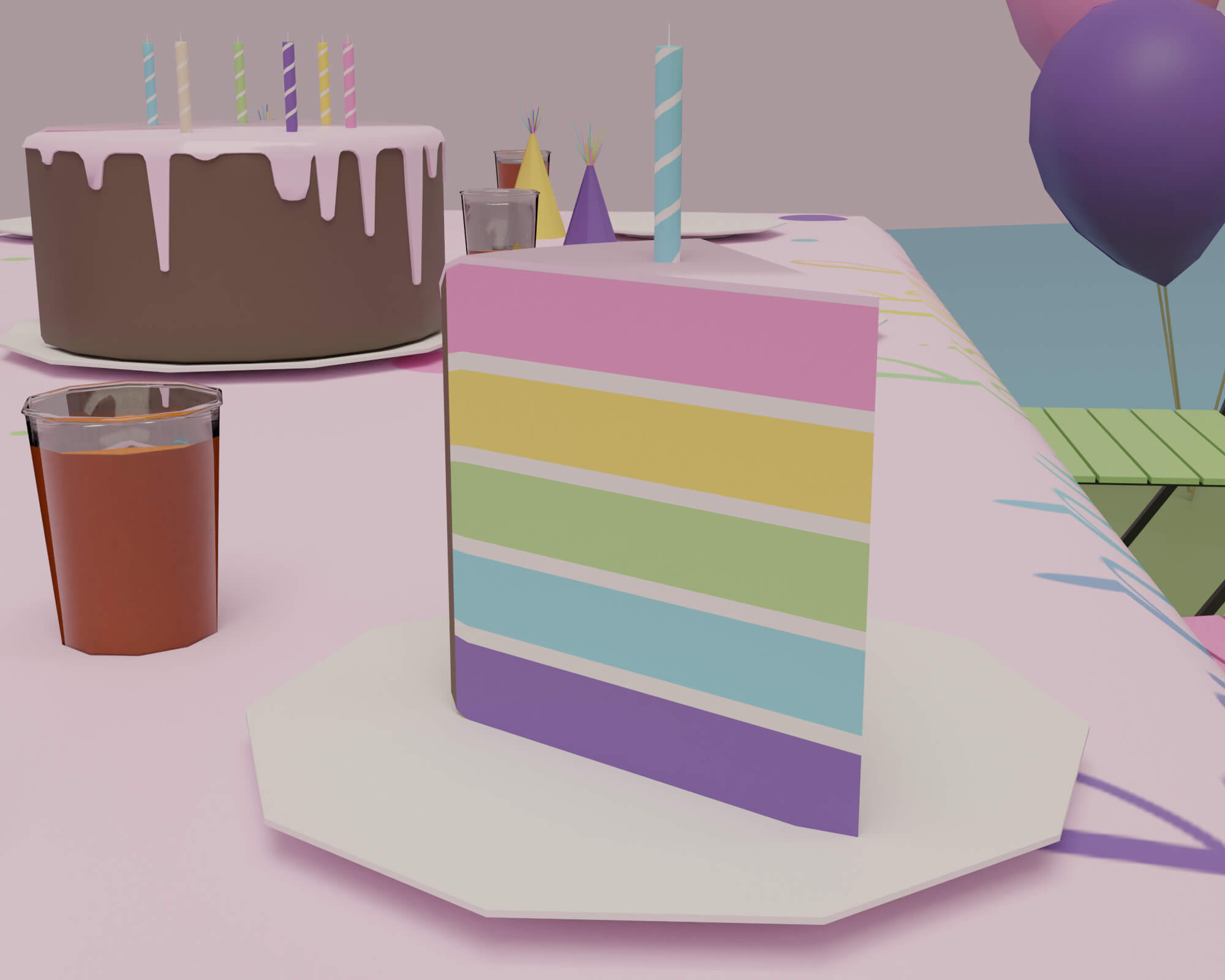 Birthday Party - 3D Model by ApprenticeRaccoon