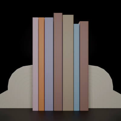 Book and Bookend - 3D Model by ApprenticeRaccoon