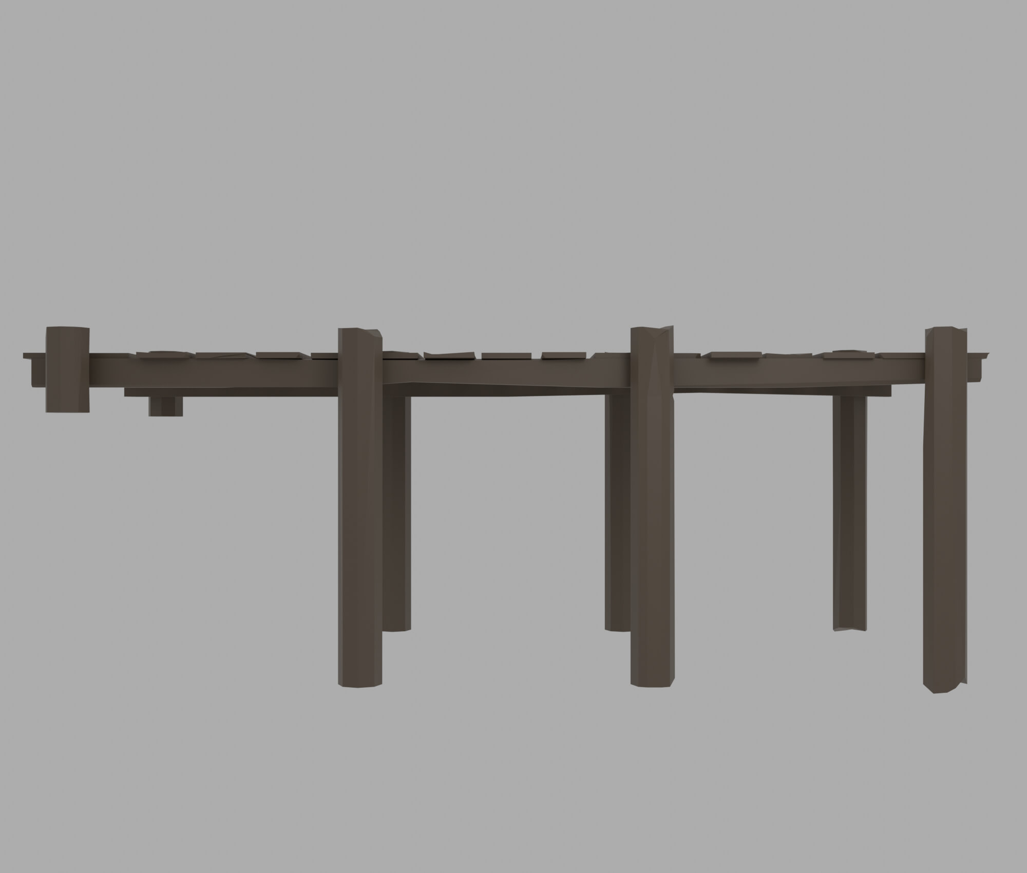 Wooden Bridge - 3D Model by ApprenticeRaccoon