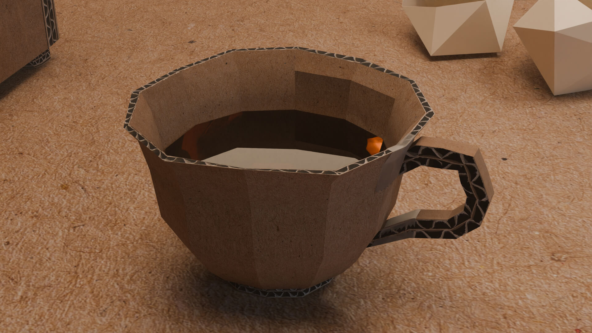 Cardboard Writer's Office - 3D Model by ApprenticeRaccoon
