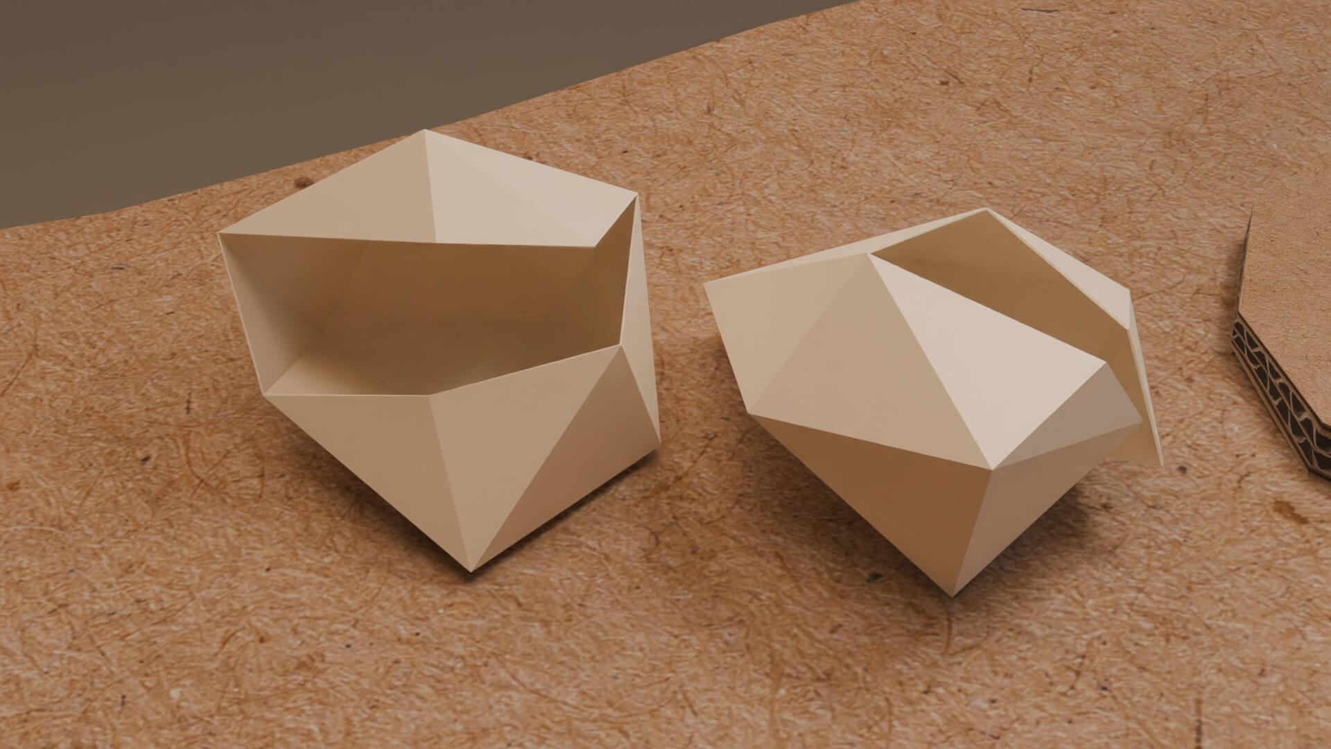 Cardboard Writer's Office - 3D Model by ApprenticeRaccoon