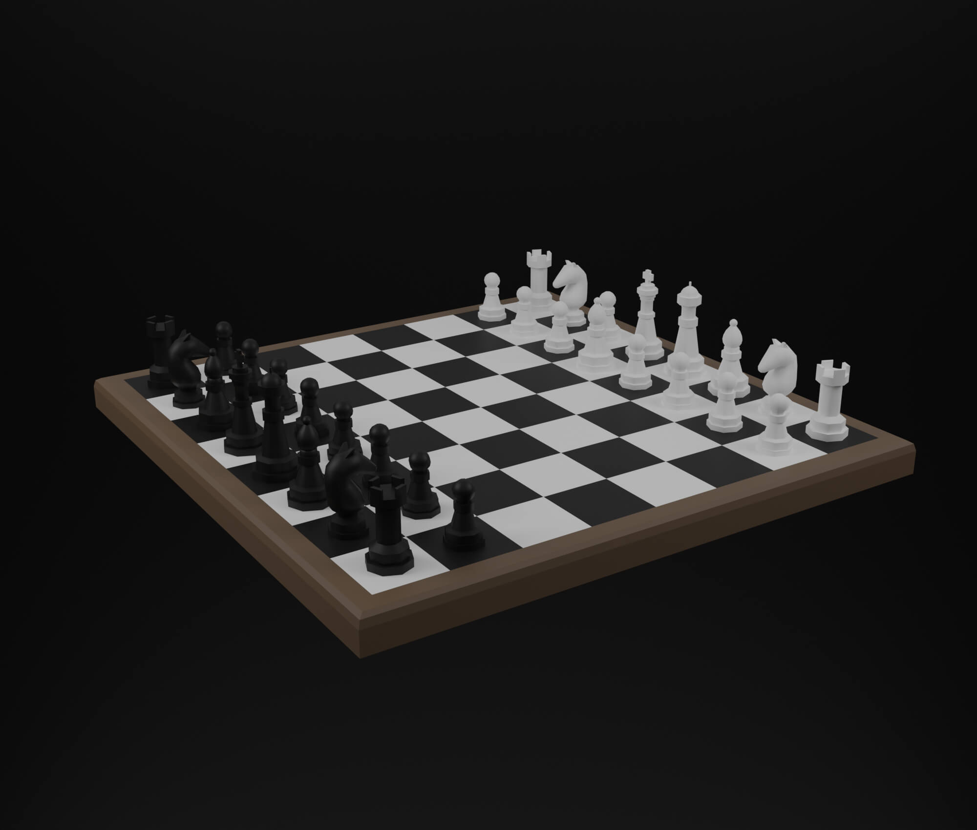Chessboard - Game 3D Model by ApprenticeRaccoon