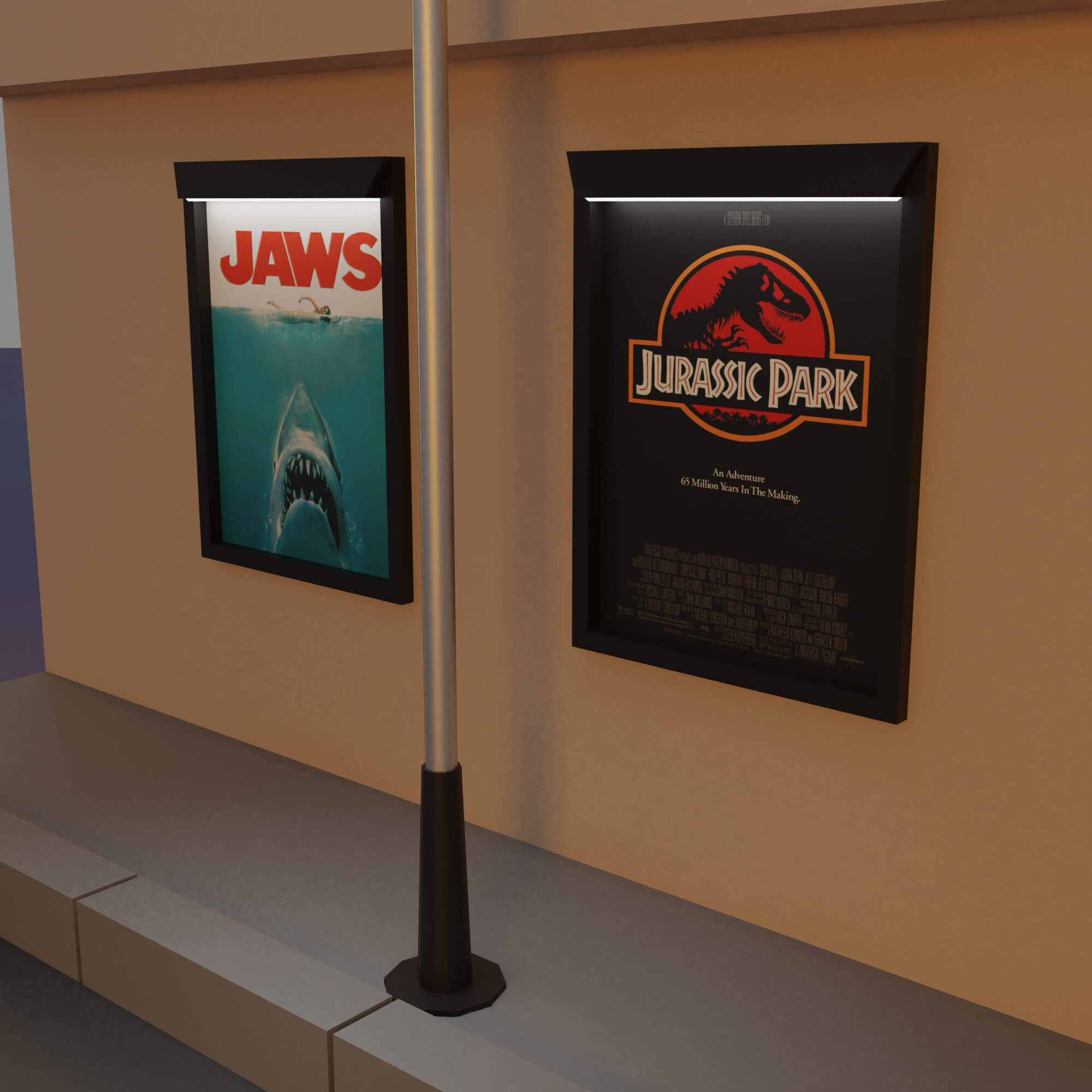 Cinema - Movie Theater Building 3D Model by ApprenticeRaccoon