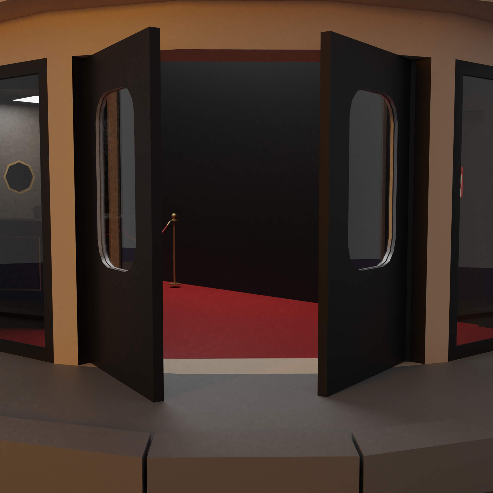 Cinema - Movie Theater Building 3D Model by ApprenticeRaccoon