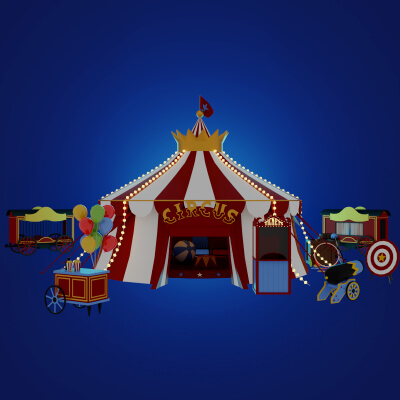 Circus - Exterior & Interior 3D Model by ApprenticeRaccoon
