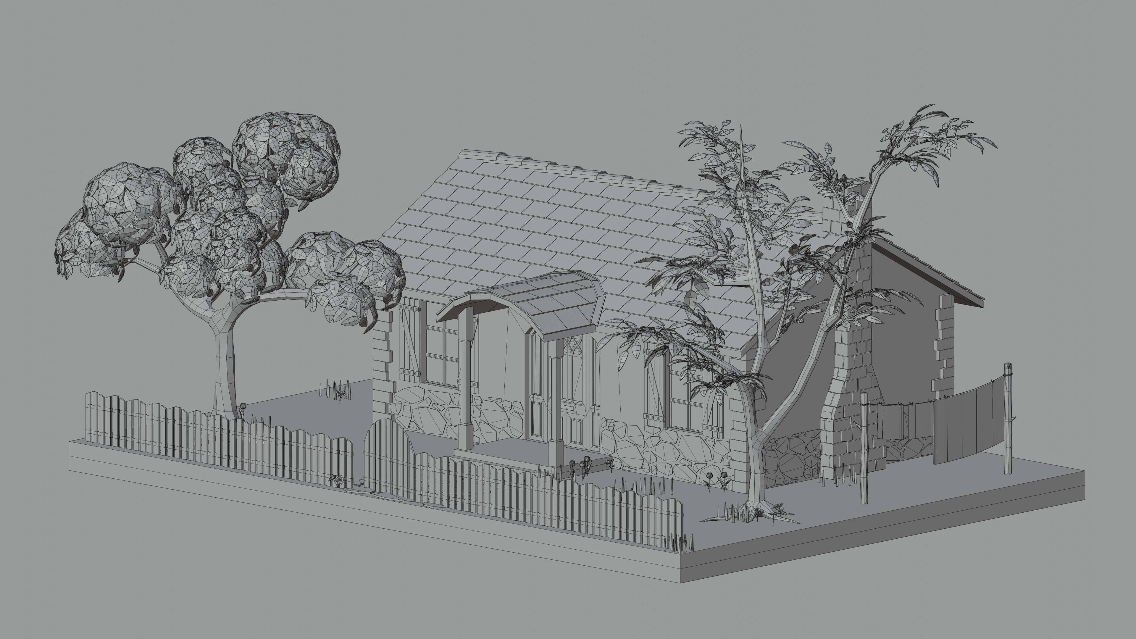 Cottage - Exterior 3D Model by ApprenticeRaccoon