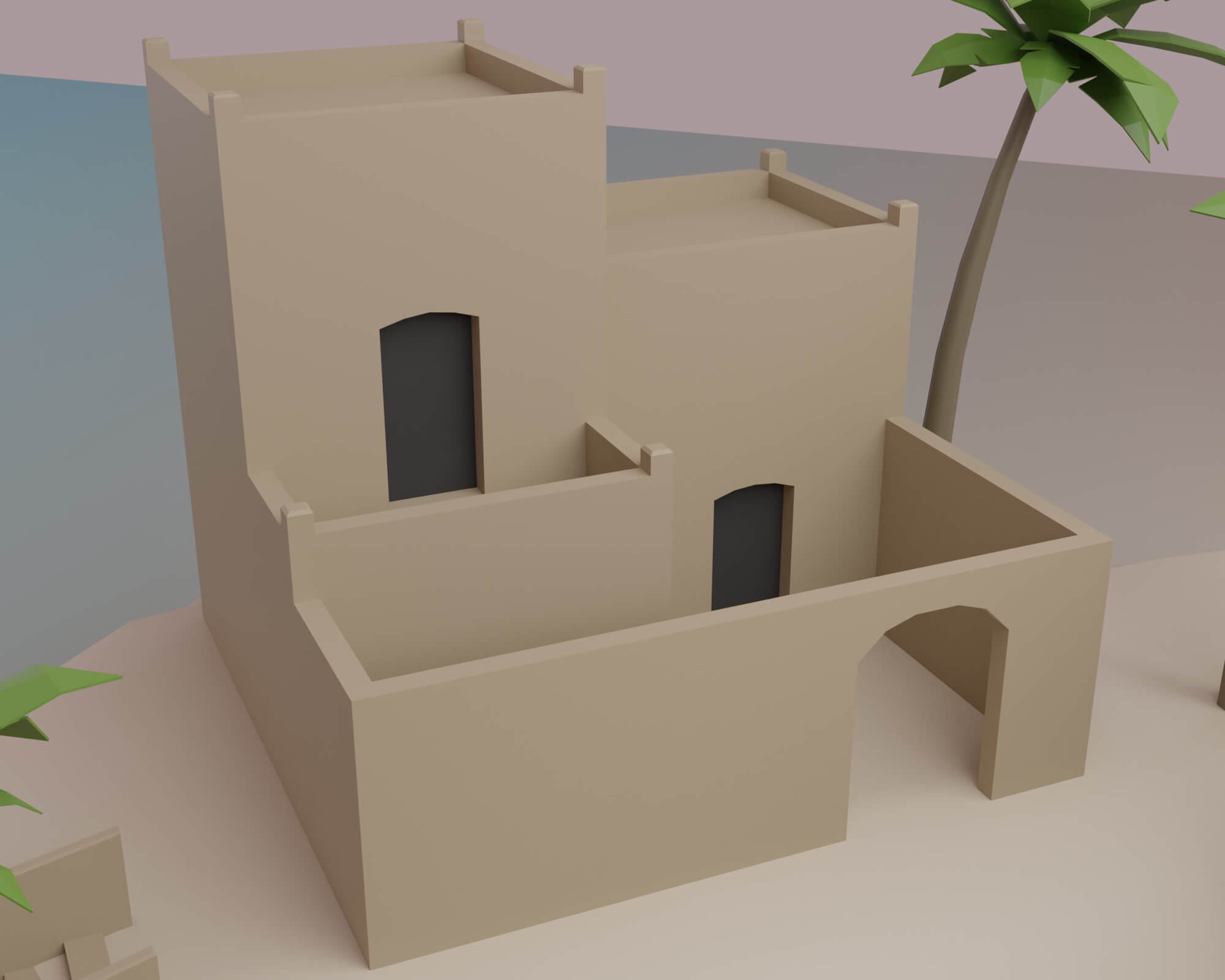 Desert Village - 3D Model by ApprenticeRaccoon