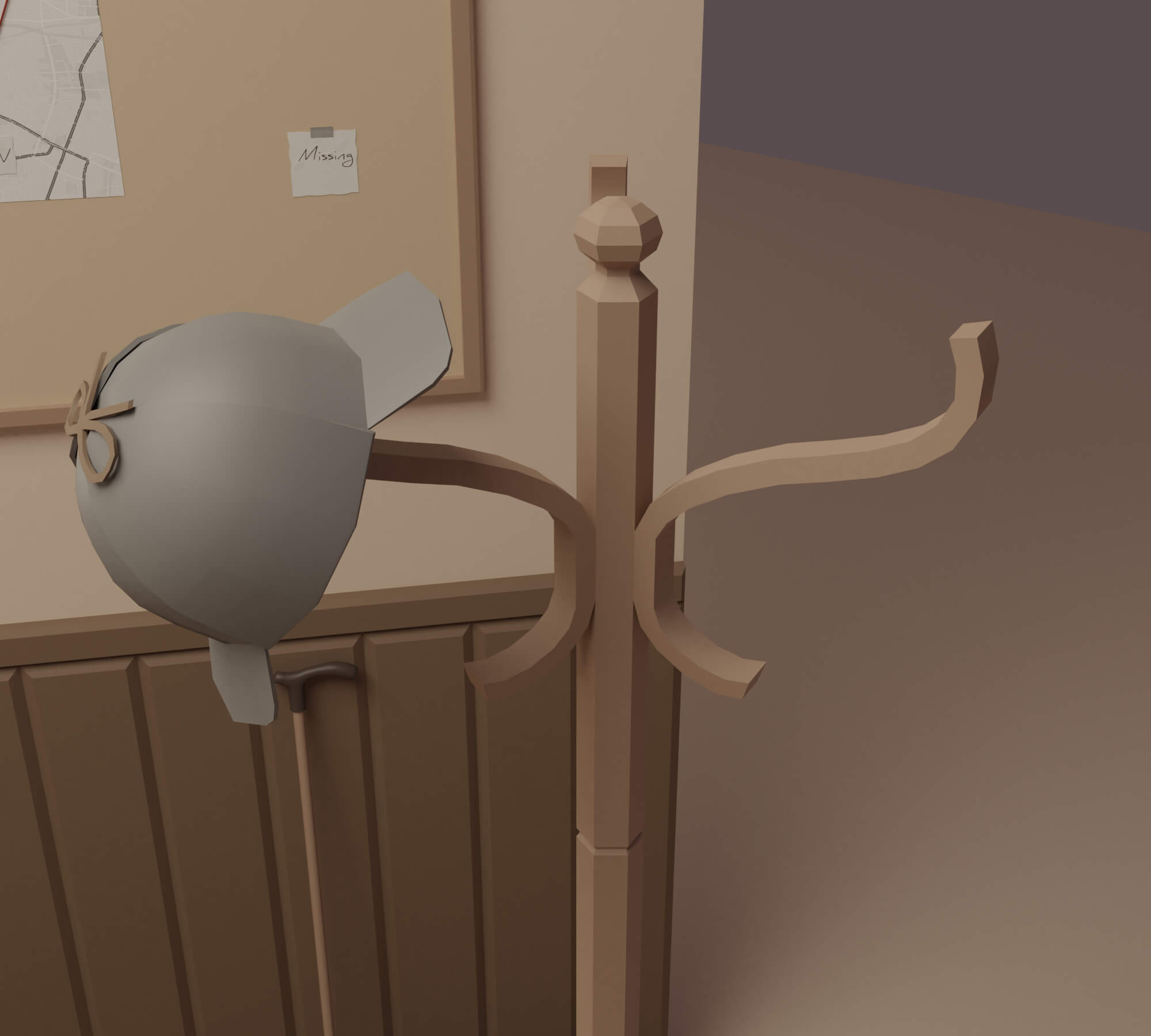 Detective Office - 3D Model by ApprenticeRaccoon